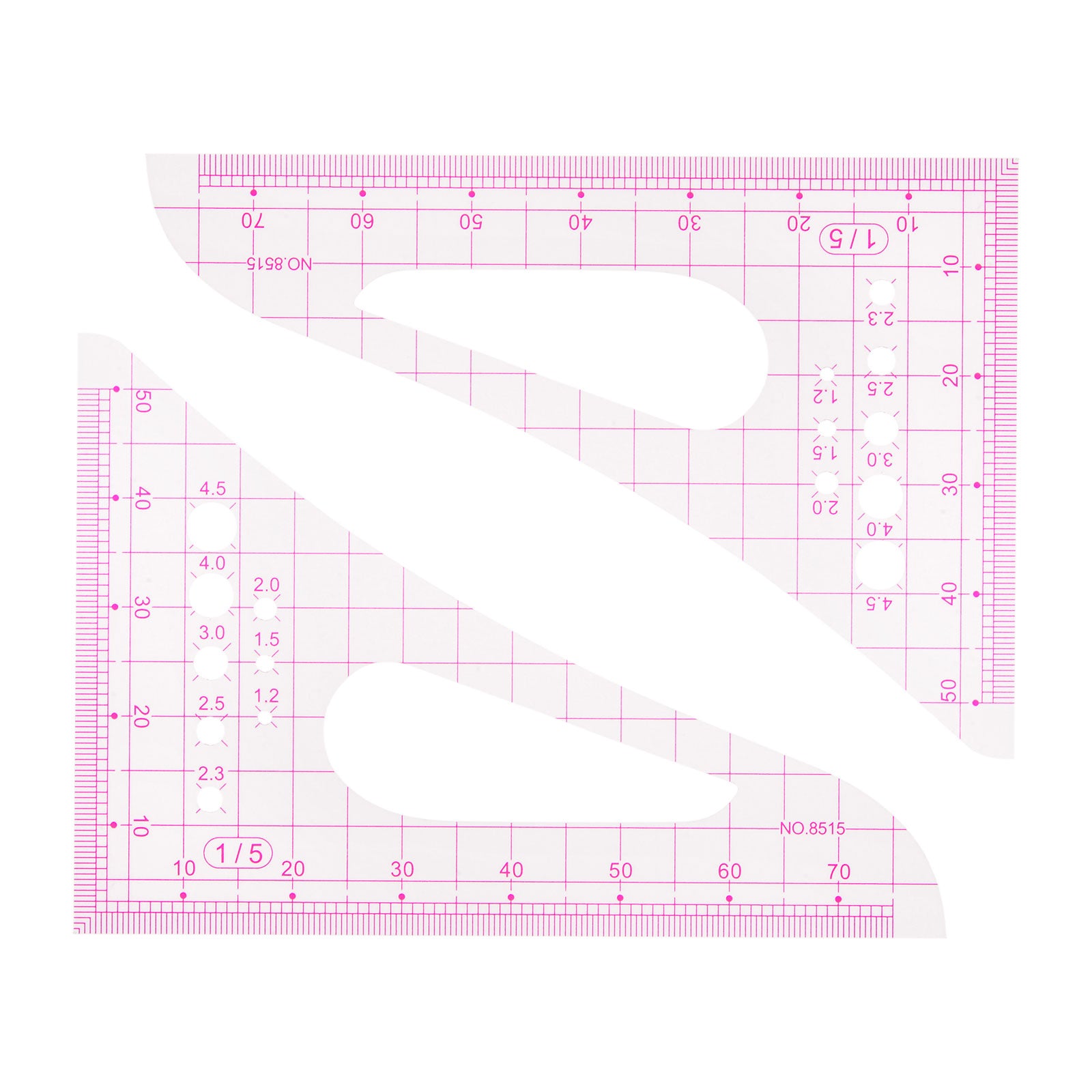 2pcs Styling Sewing Curve Ruler, 16x11cm Clear Sewing Pattern Making ...
