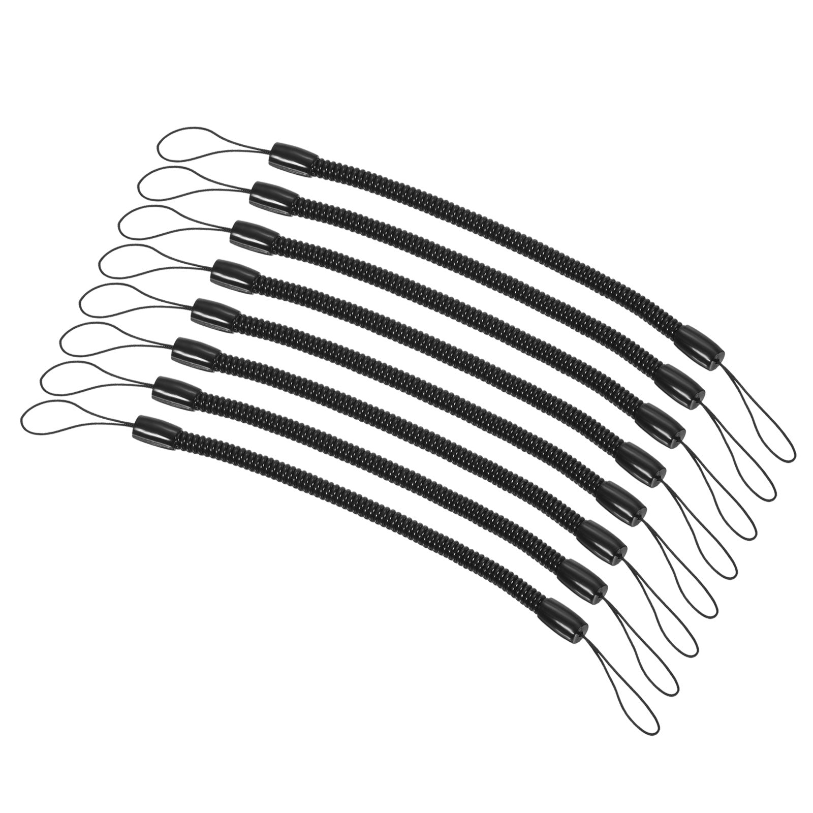 Retractable Spring Coil Strap 6", 8 Pack Plastic Spiral Stretchy Key ...