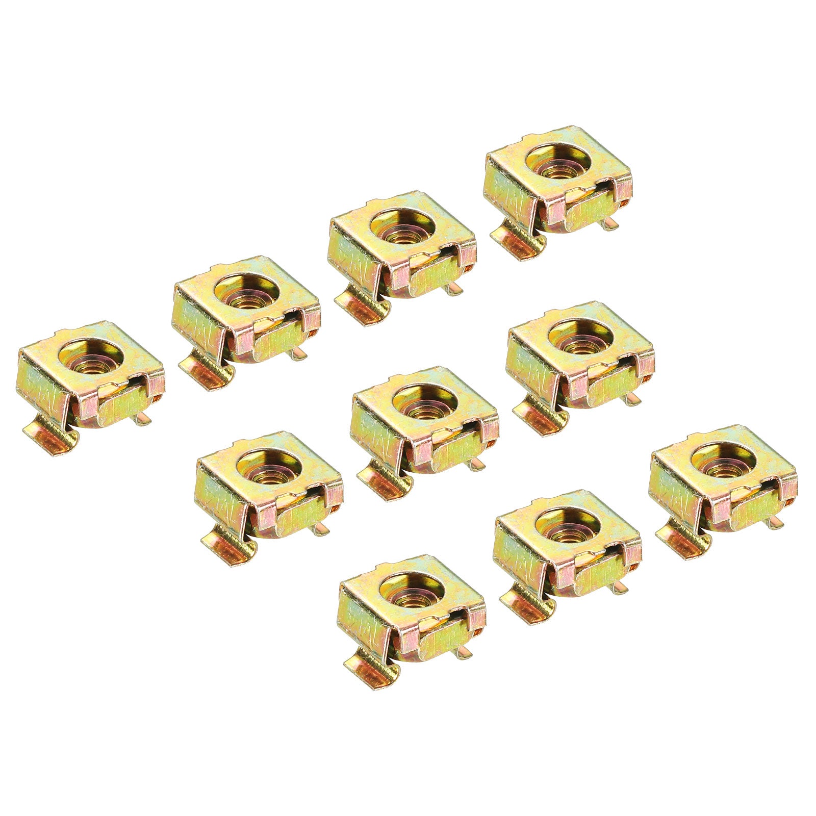 M4 Cage Nuts Carbon Steel Zinc Plated for Server Rack Cabinets, Yellow ...