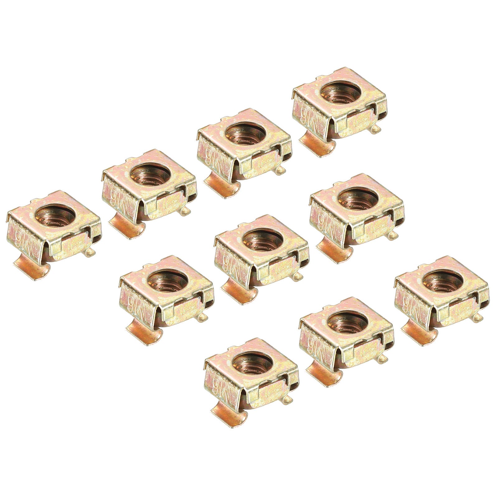 M6 Cage Nut Carbon Steel Zinc Plated for Server Rack Cabinet Yellow ...