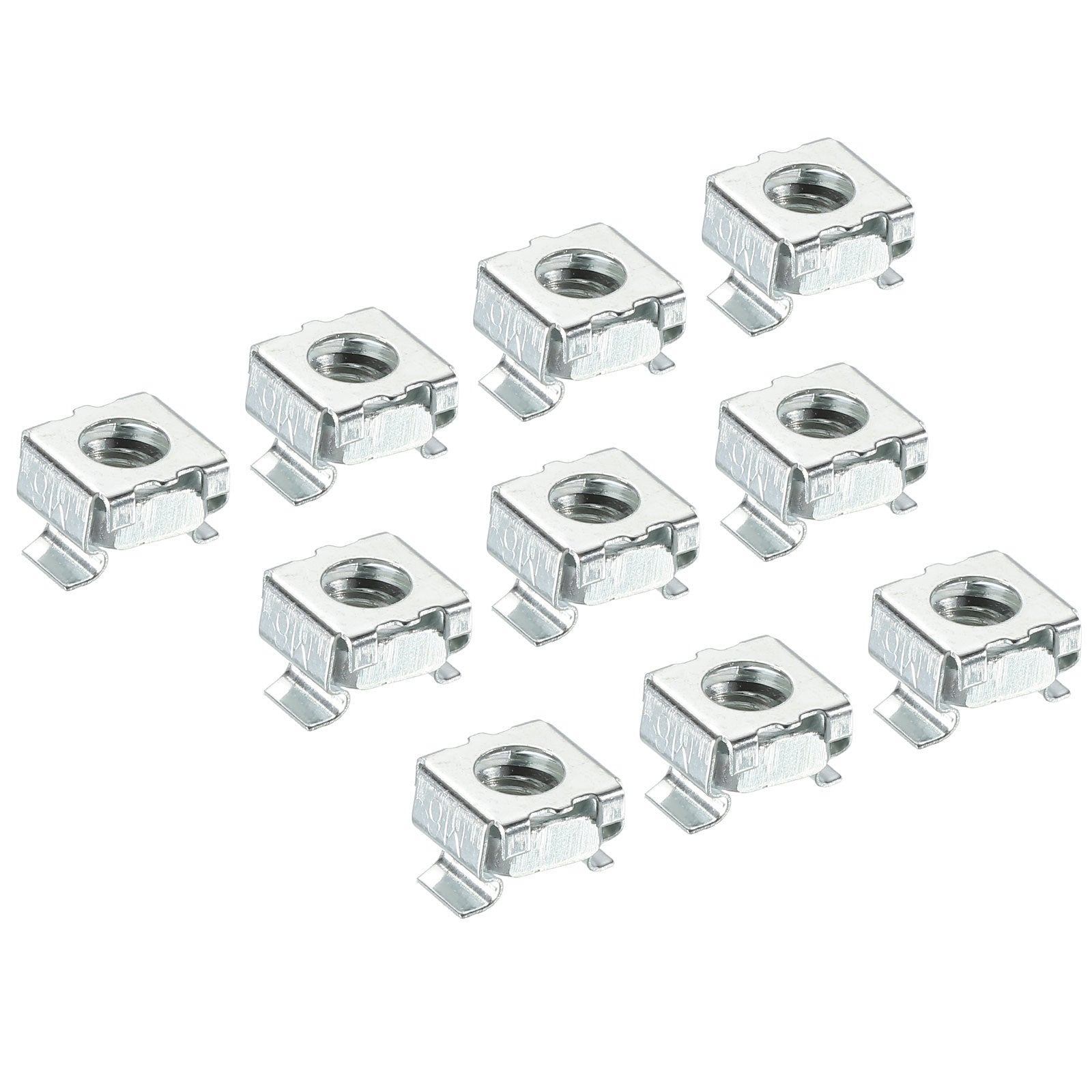M6 Cage Nut Carbon Steel Zinc Plated for Server Rack Cabinet Silver ...