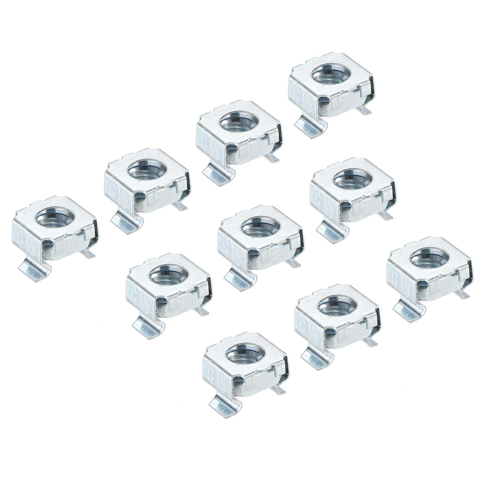 M8 Cage Nut Carbon Steel for Server Rack Cabinet Blue White 30Pcs ...