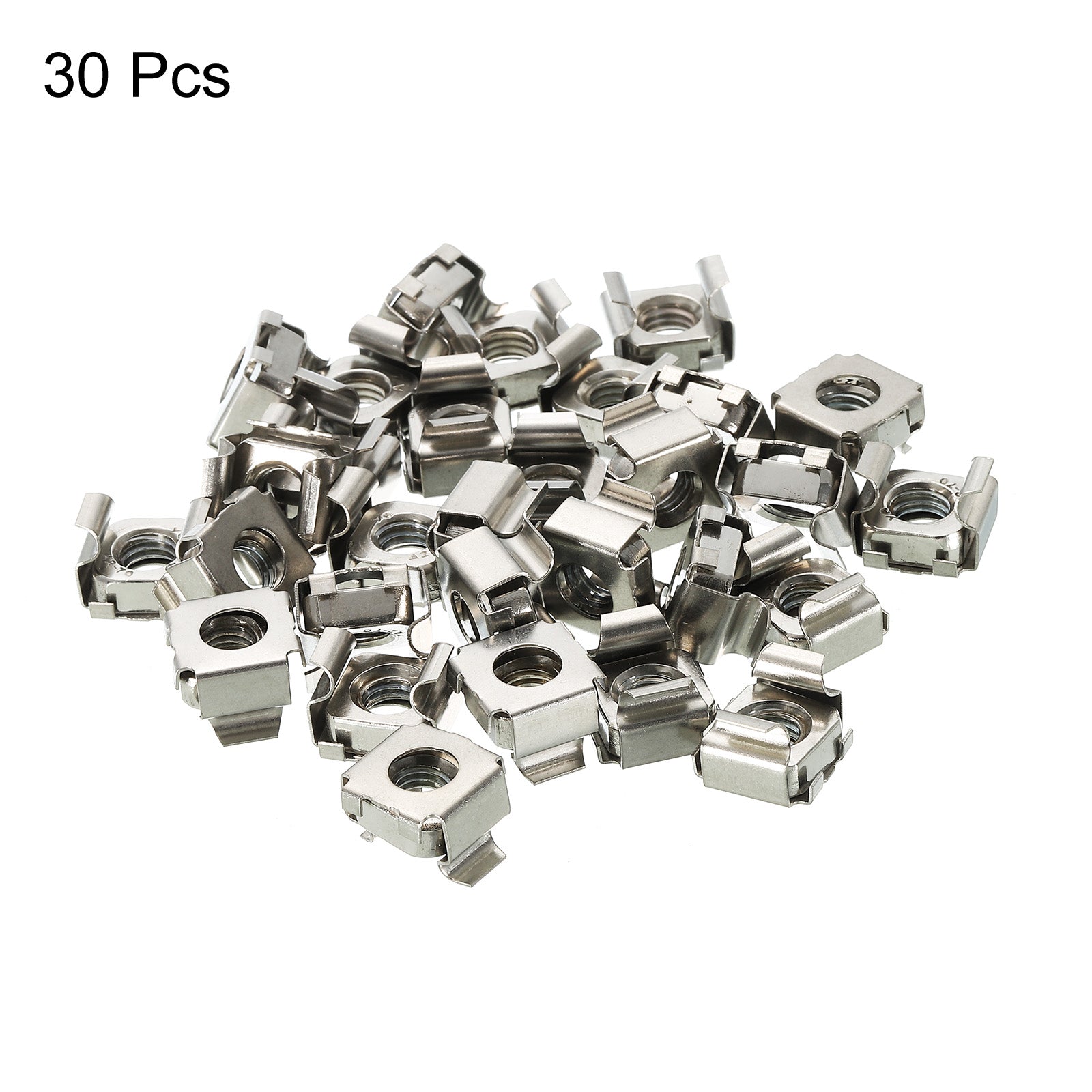 M8 Cage 201 Stainless Steel for Server Rack Cabinet Silver Tone 30Pcs ...