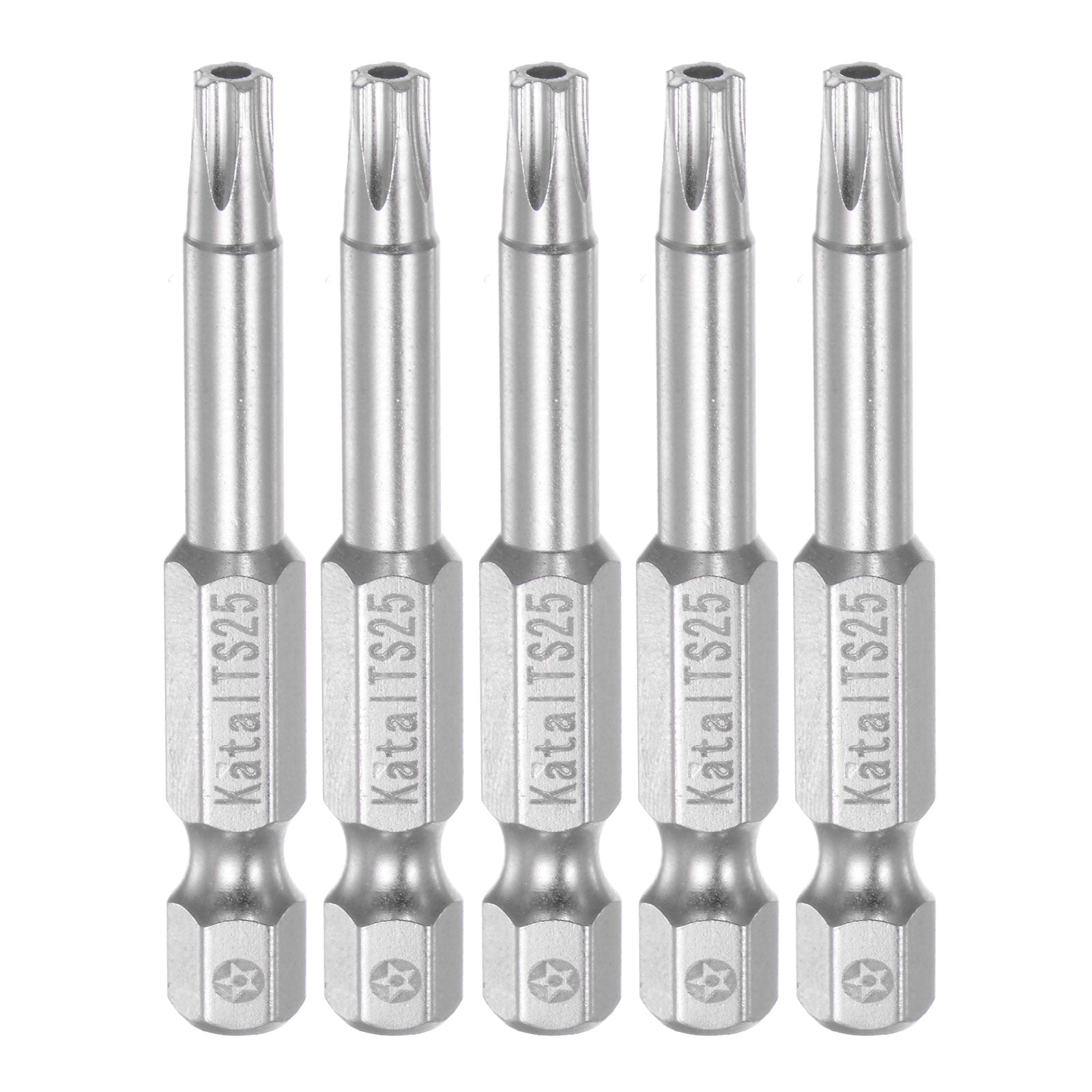 5pcs TS25 Magnetic Security Star 5 Point Screwdriver Bit 1/4" Hex Shank ...