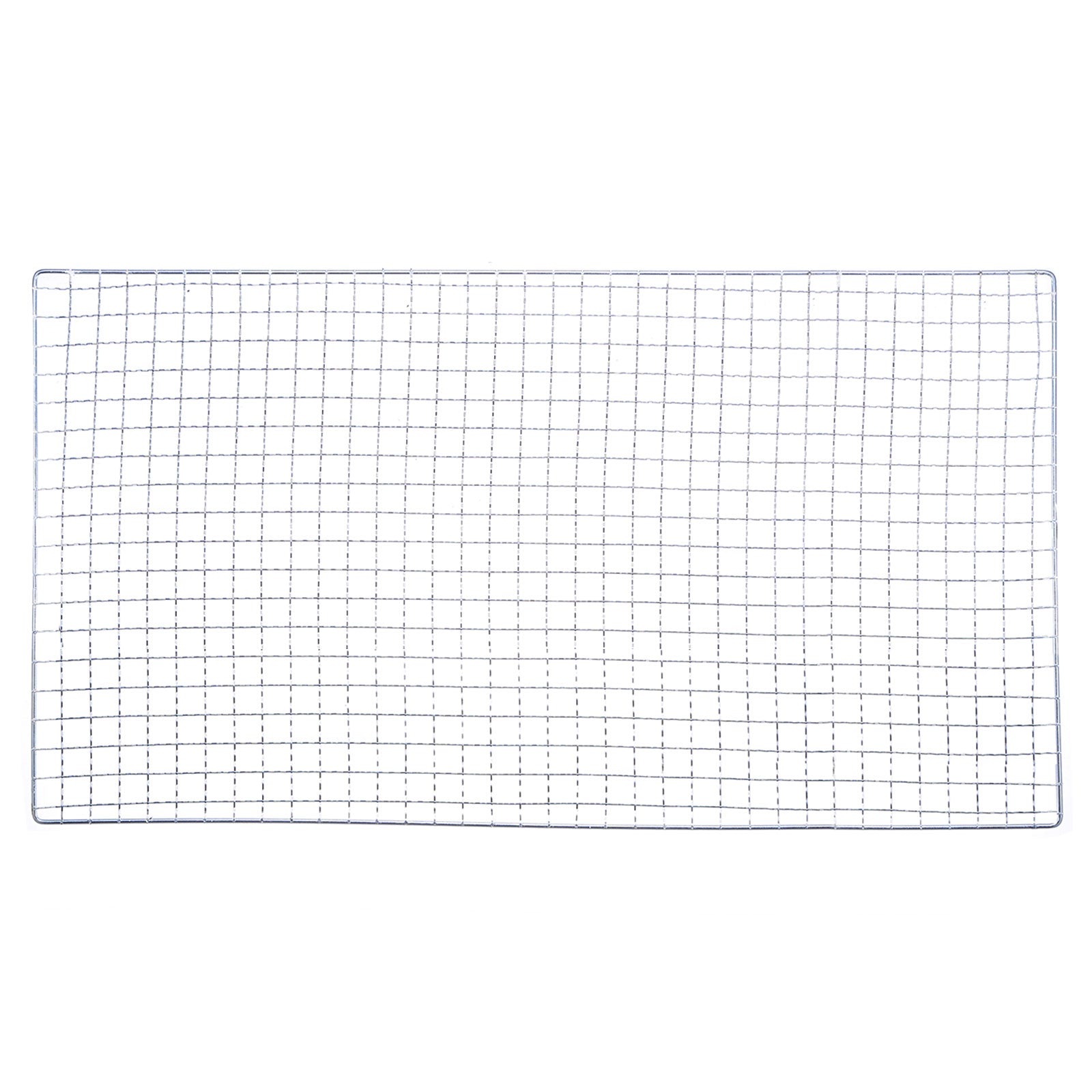 2pcs Square BBQ Grill Net 25x50cm Galvanized Iron Barbecue Mesh Mat ...