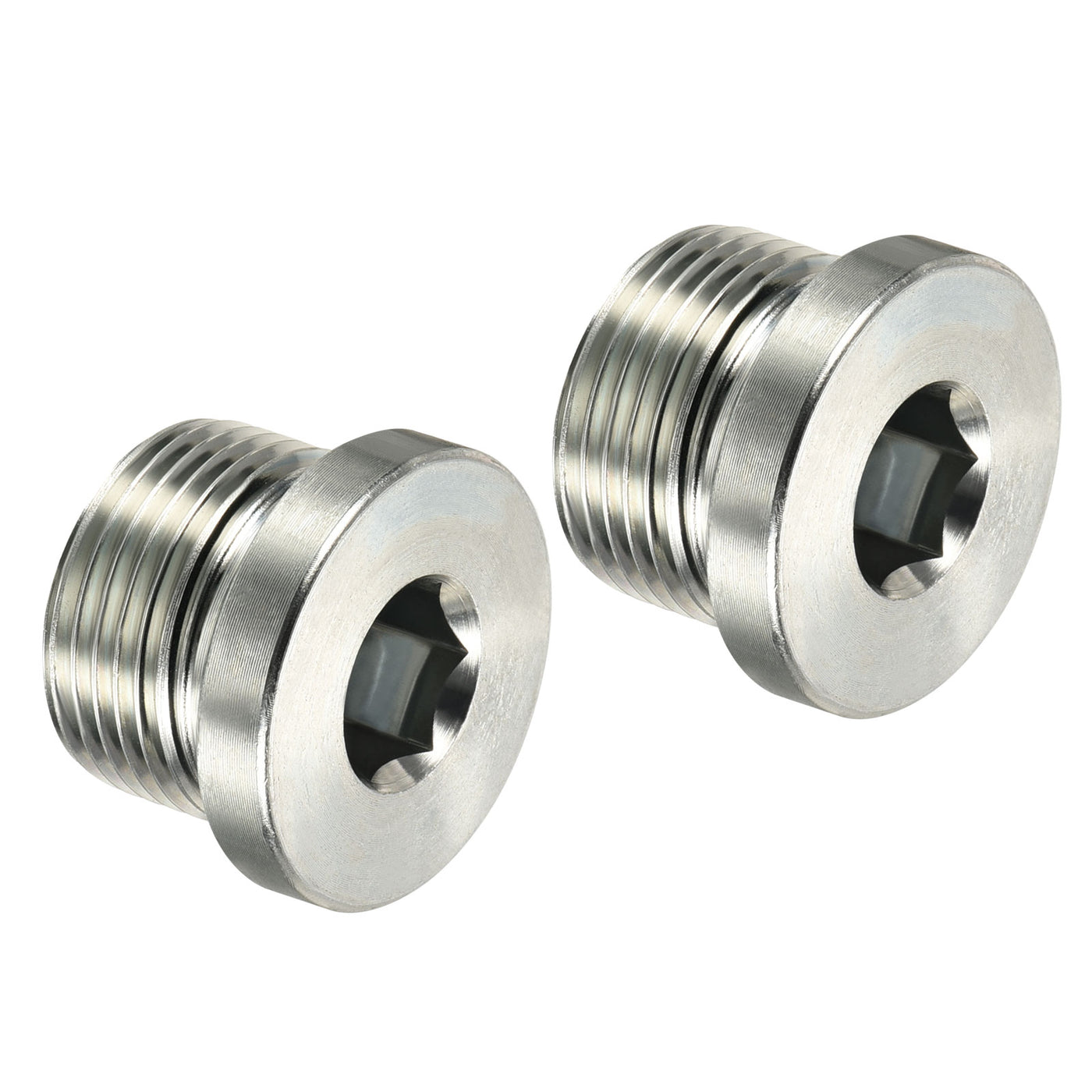 M22*1.5 Hex Head Pipe Fitting Plug, 2 Pack Male Thread 45# Steel Plug ...