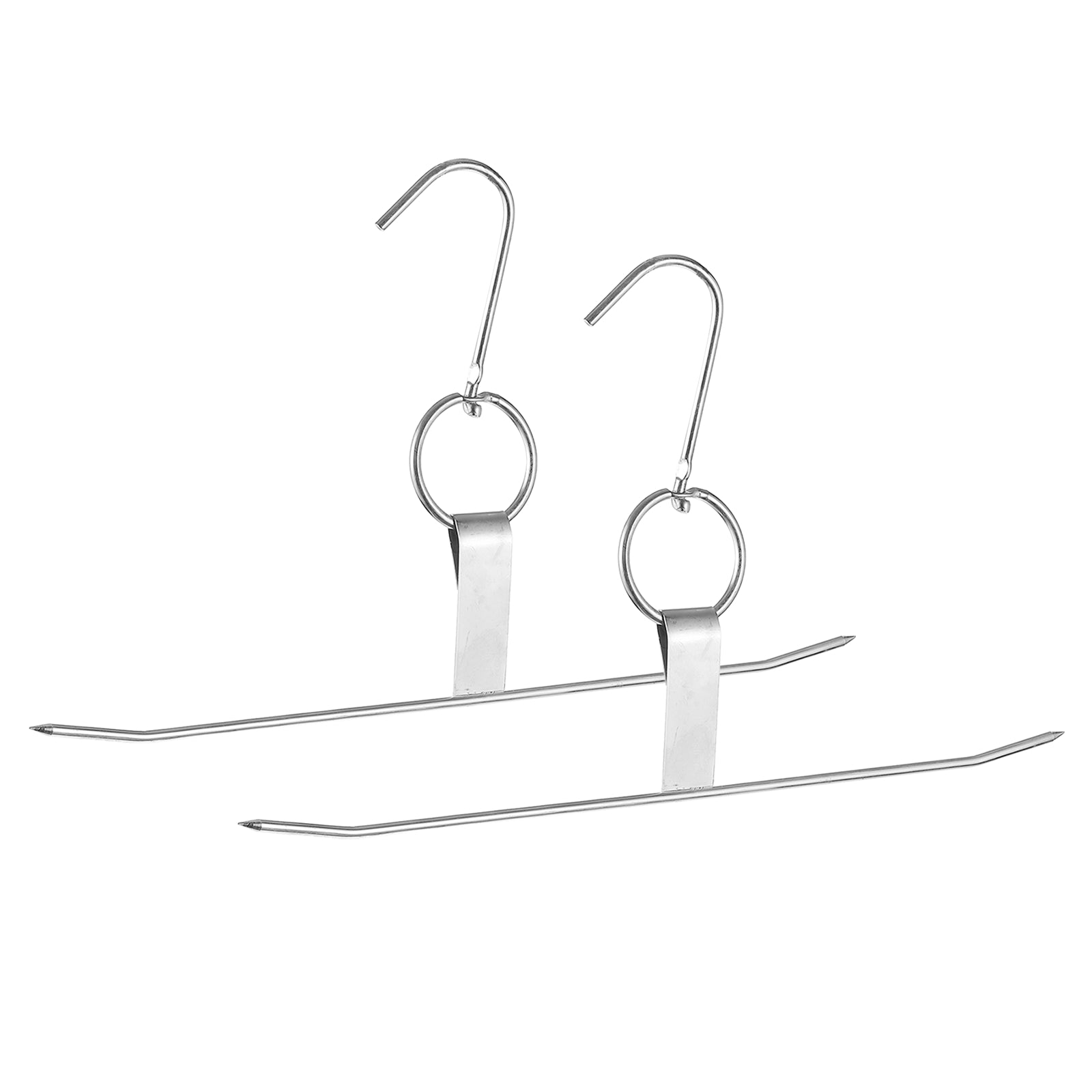 Uxcell 16'' Stainless Steel Smoker Hangers, Three-Prong Meats Hooks ...