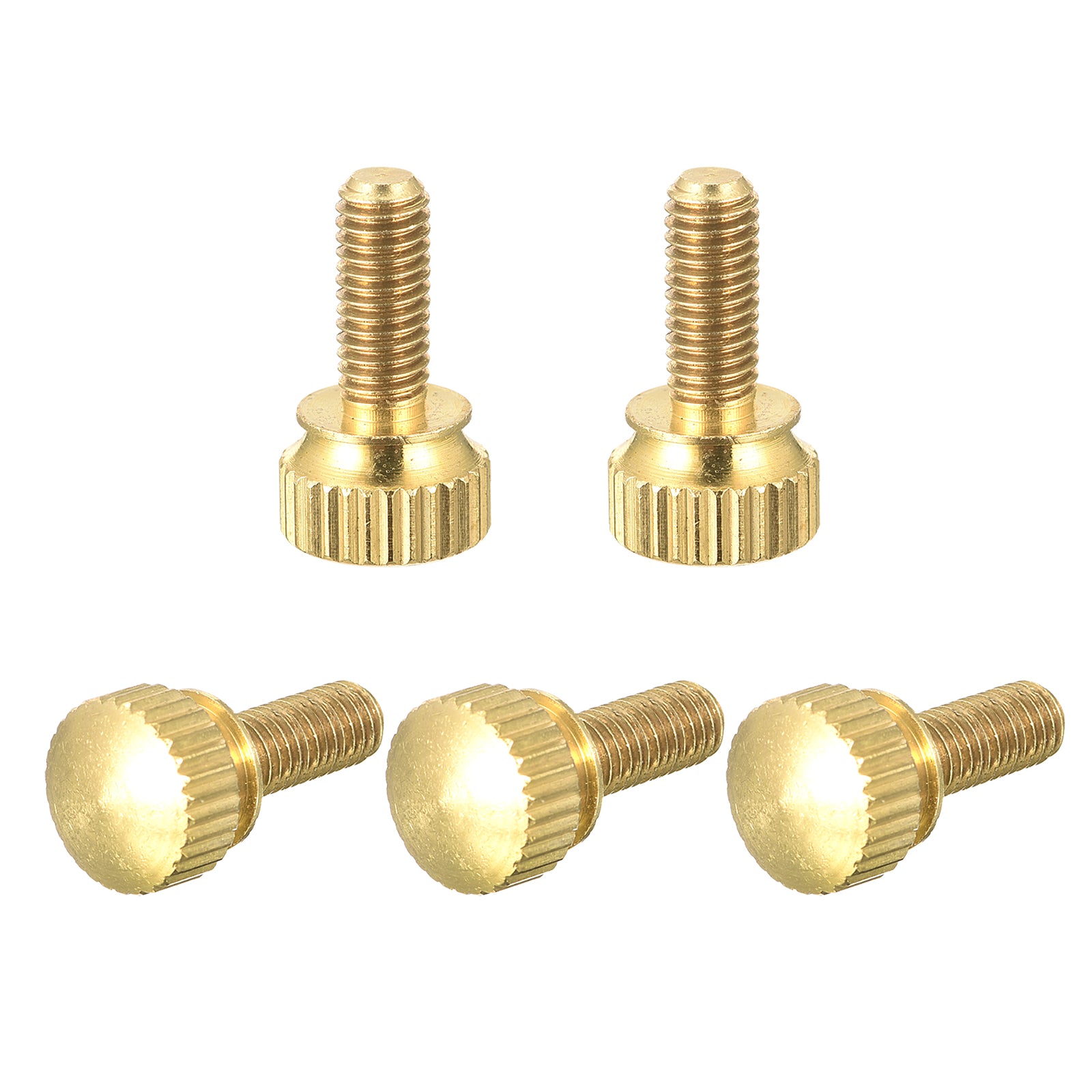 Uxcell 5Pcs Knurled Thumb Screws, M5x12mm Brass Shoulder Bolts Stepped ...
