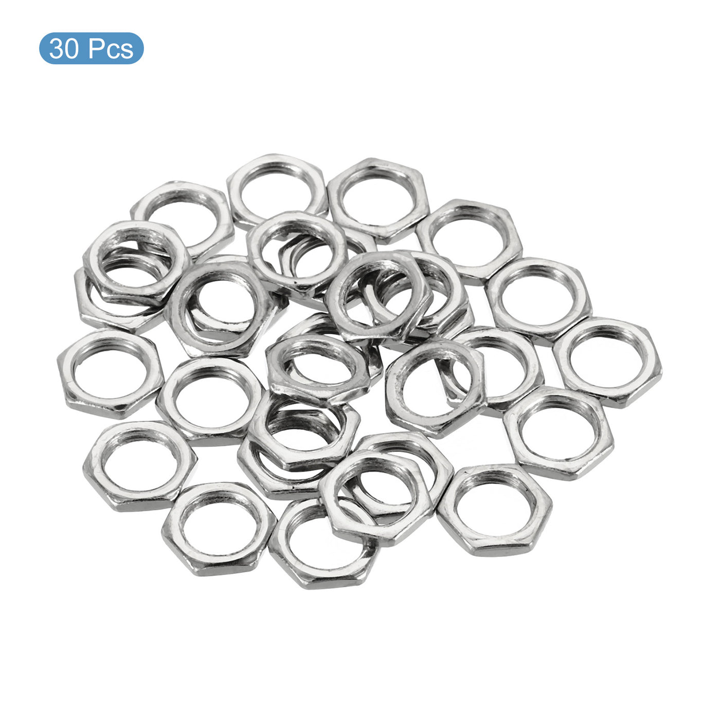 M9 x 0.75 Steel Hex Nuts, 30 Pack Metric Thread Zinc Plated Finished ...