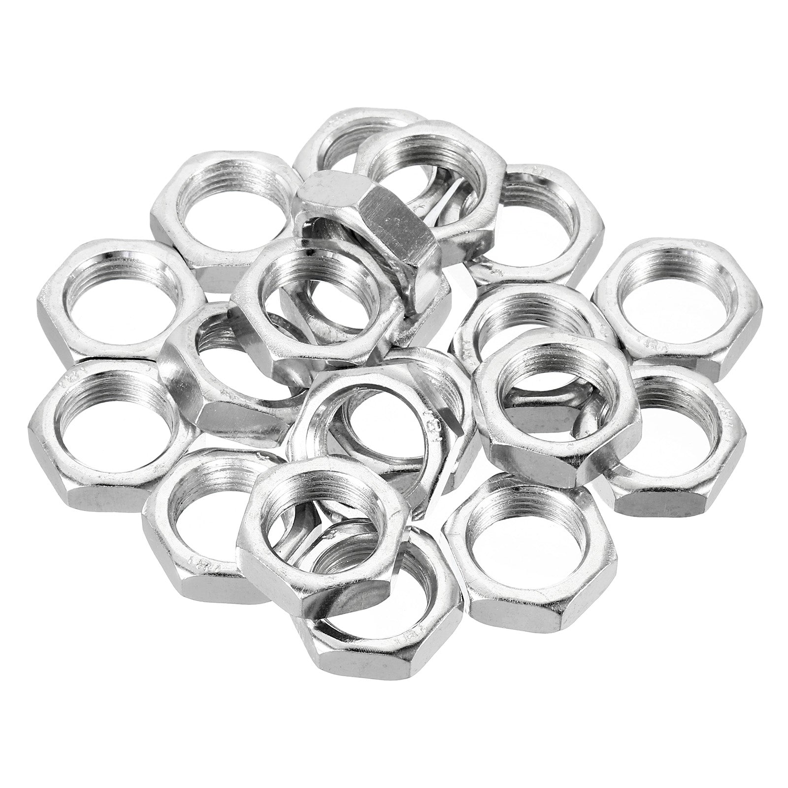 M18 x 1.5 Steel Hex Nuts, 20 Pack Metric Thread Zinc Plated Finished ...