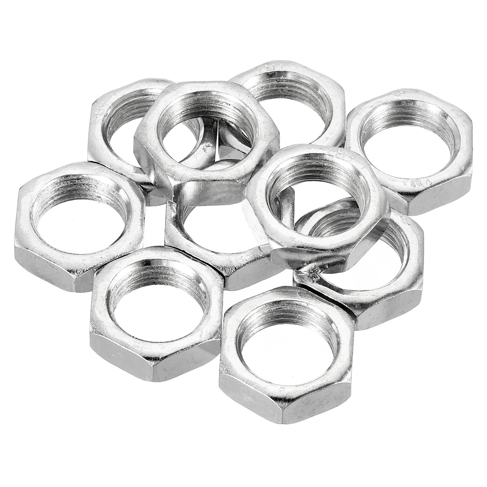 M18 x 1.5 Steel Hex Nuts, 10 Pack Metric Thread Zinc Plated Finished ...