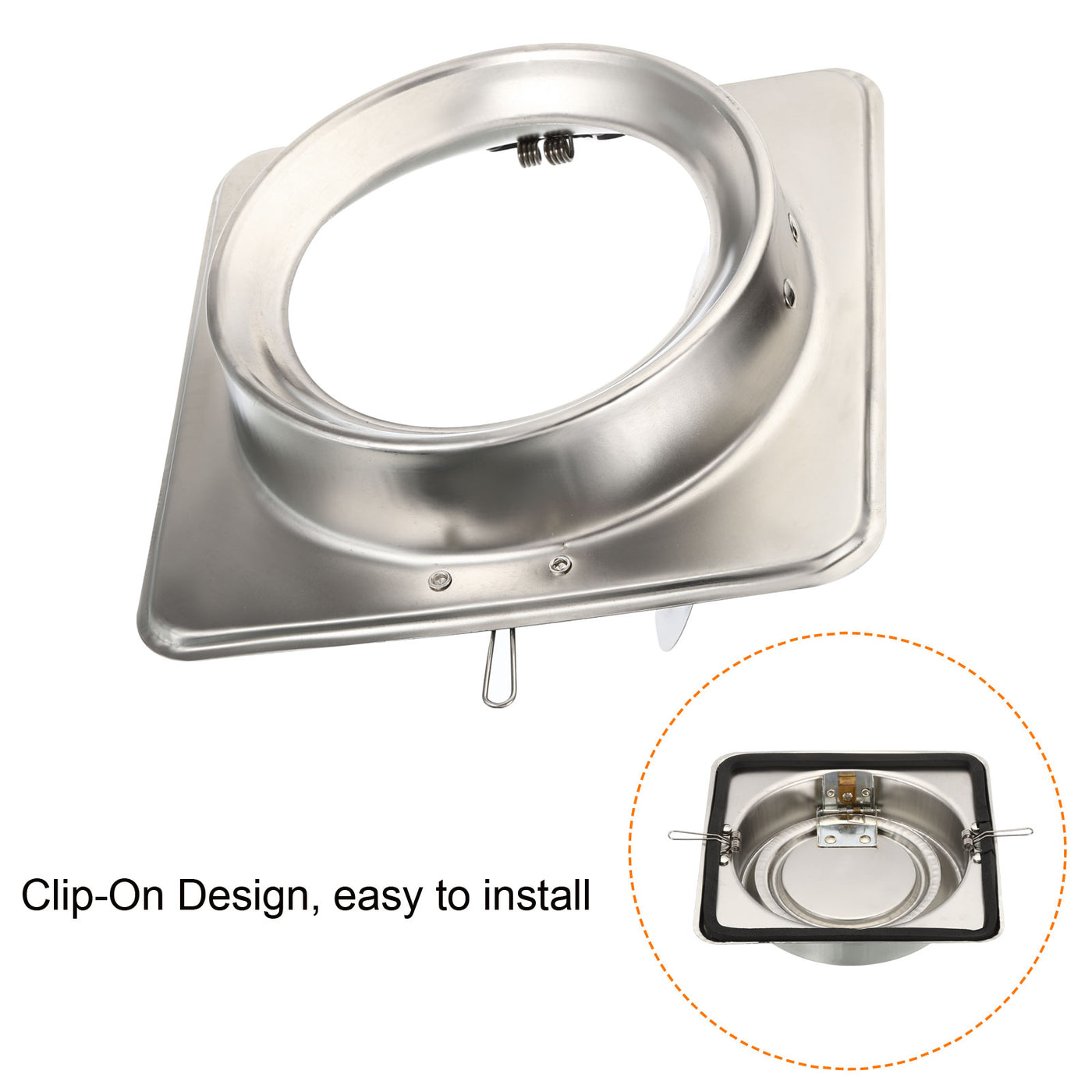 6" Backdraft Damper, 1 Set Stainless Steel Airflow Ducting Insert ...