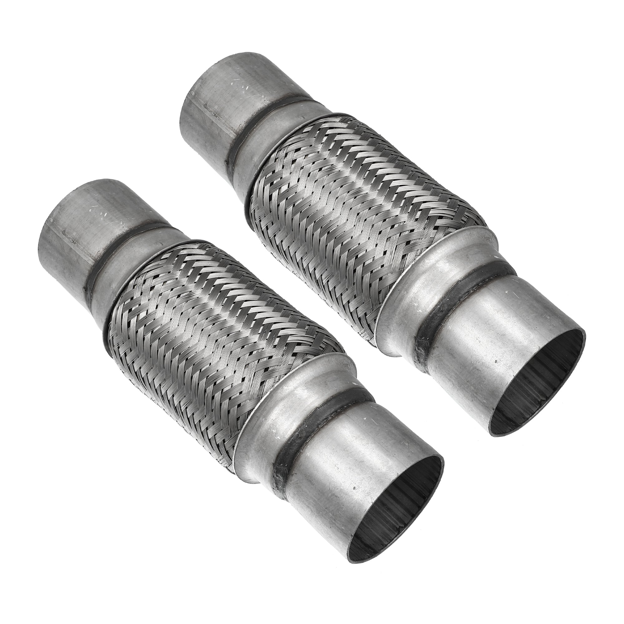 2 Pcs 2.5"x6"x10" Car Exhaust Flexible Pipe Tubing Universal Exhaust ...