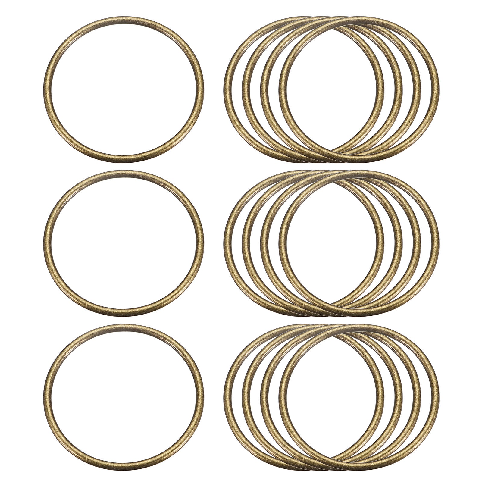 Uxcell Metal O Rings, 15pcs 50mm(1.97") ID 3mm Thick Welded O-Ringe ...