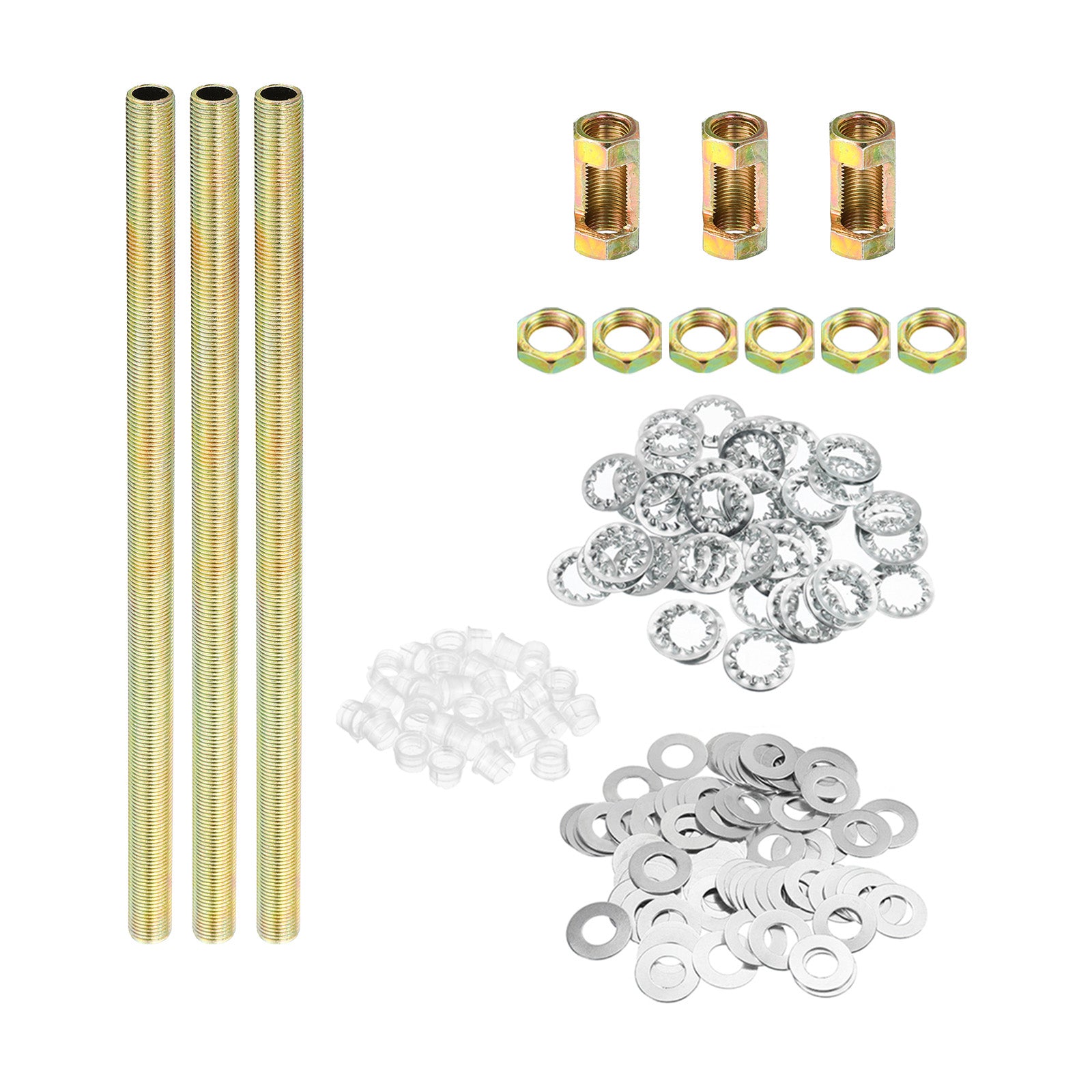 1/8IP Thread 7.87" Lamp Pipe Kit with Lock Nuts Washers, Fasteners ...