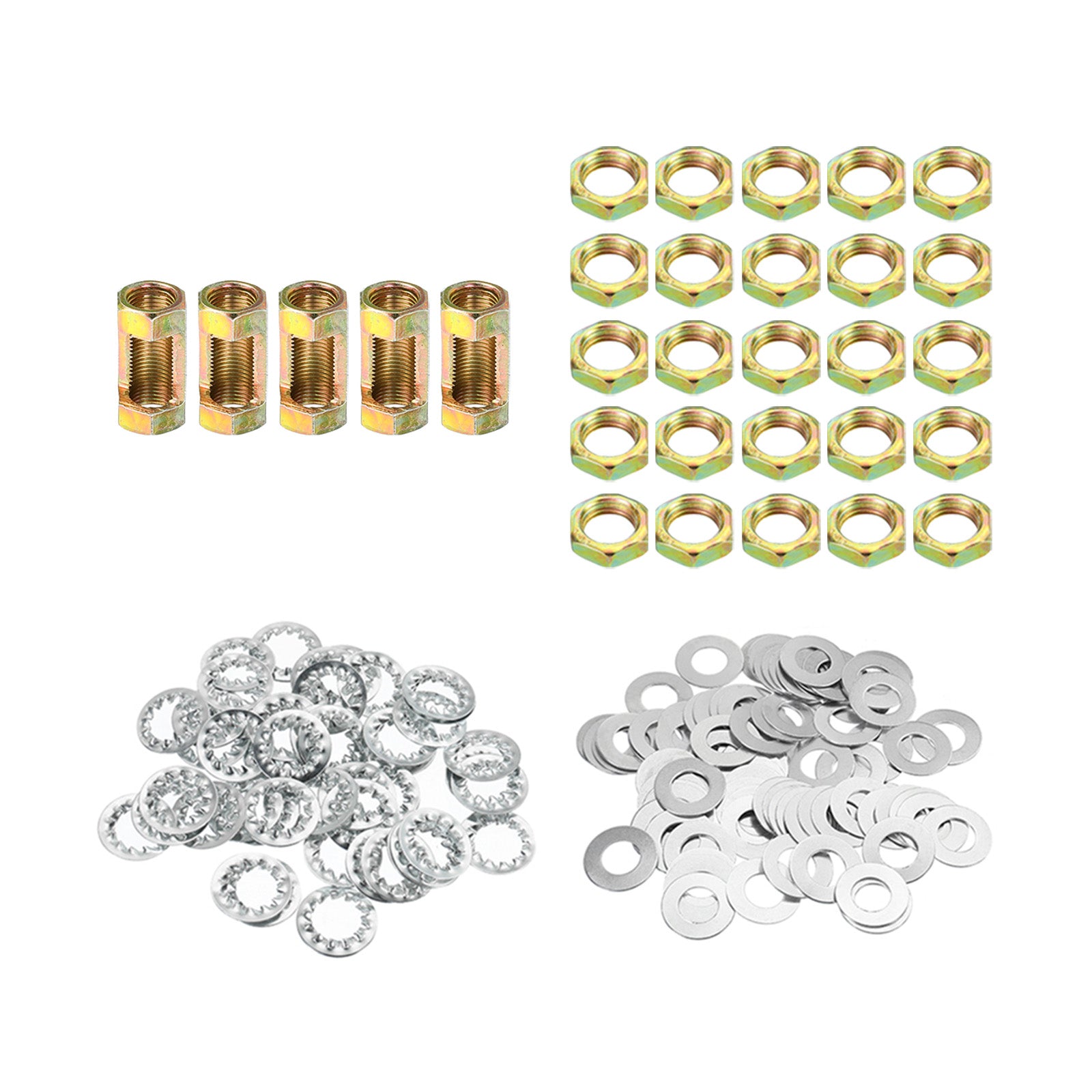 1/8IP Thread Lamp Pipe Lock Nuts Washers, 5 Set Threaded Tube Fasteners ...