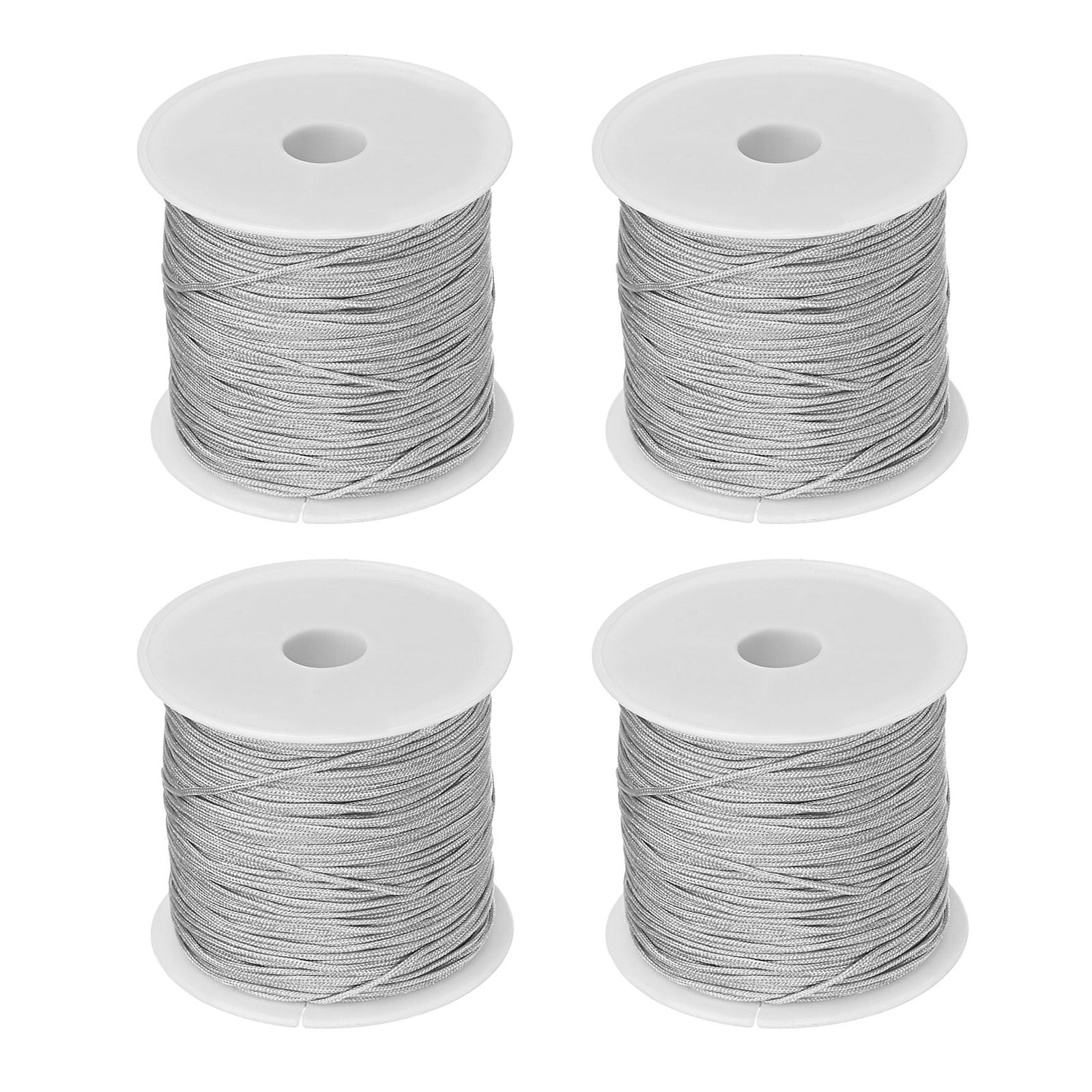 4 Rolls Nylon Bead Thread Knotting Cord 0.8mm 50 Yard Satin String ...