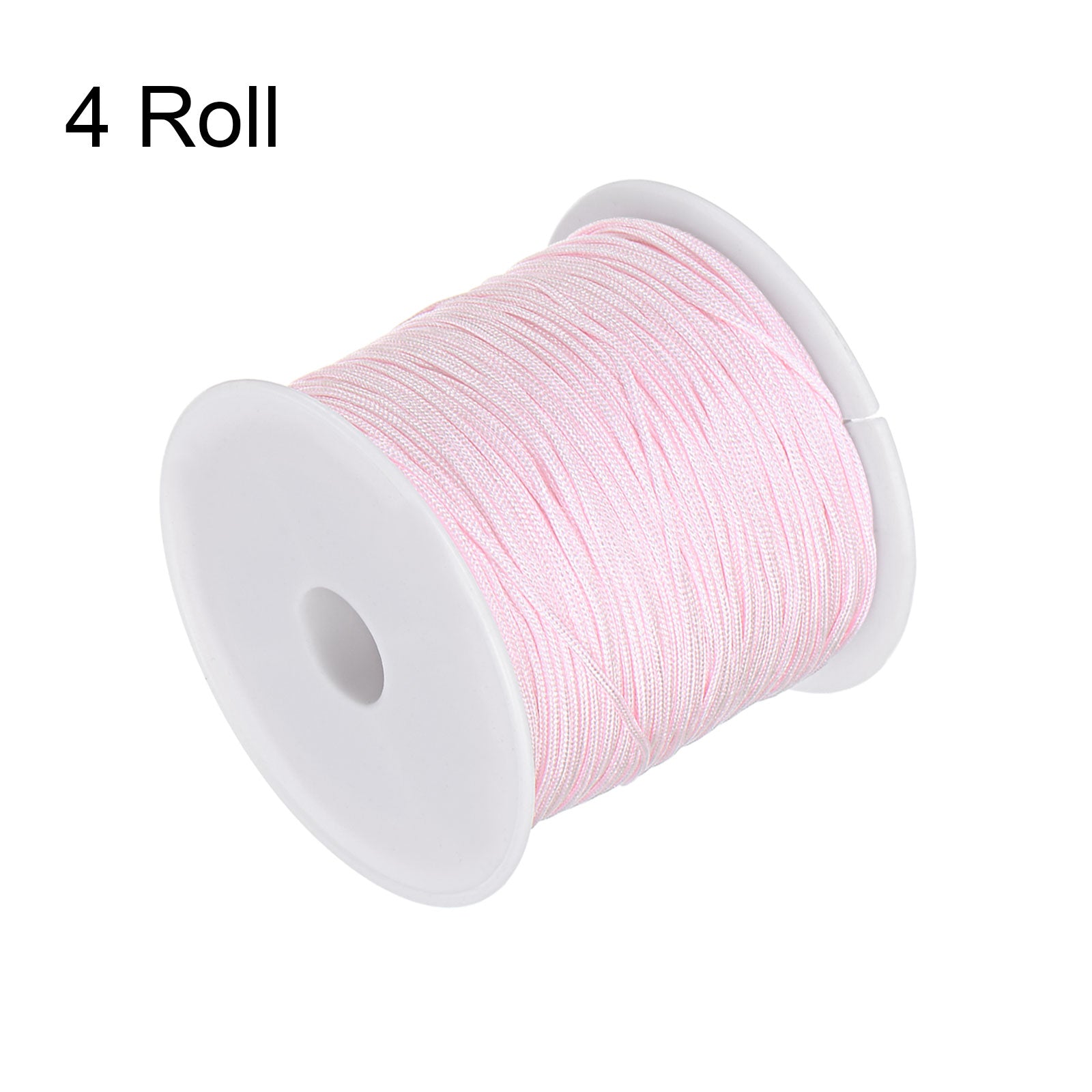 4 Rolls Nylon Beading Thread Knotting Cord 0.8mm 50 Yard Satin String ...