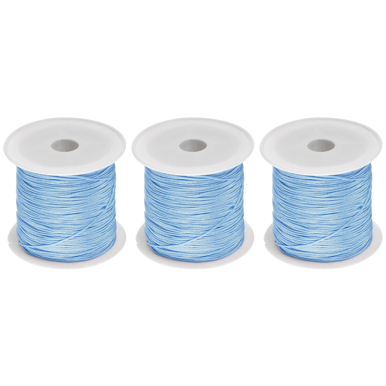 3 Rolls Nylon Beading Thread Knotting Cord 0.6mm 50 Yards Satin String ...