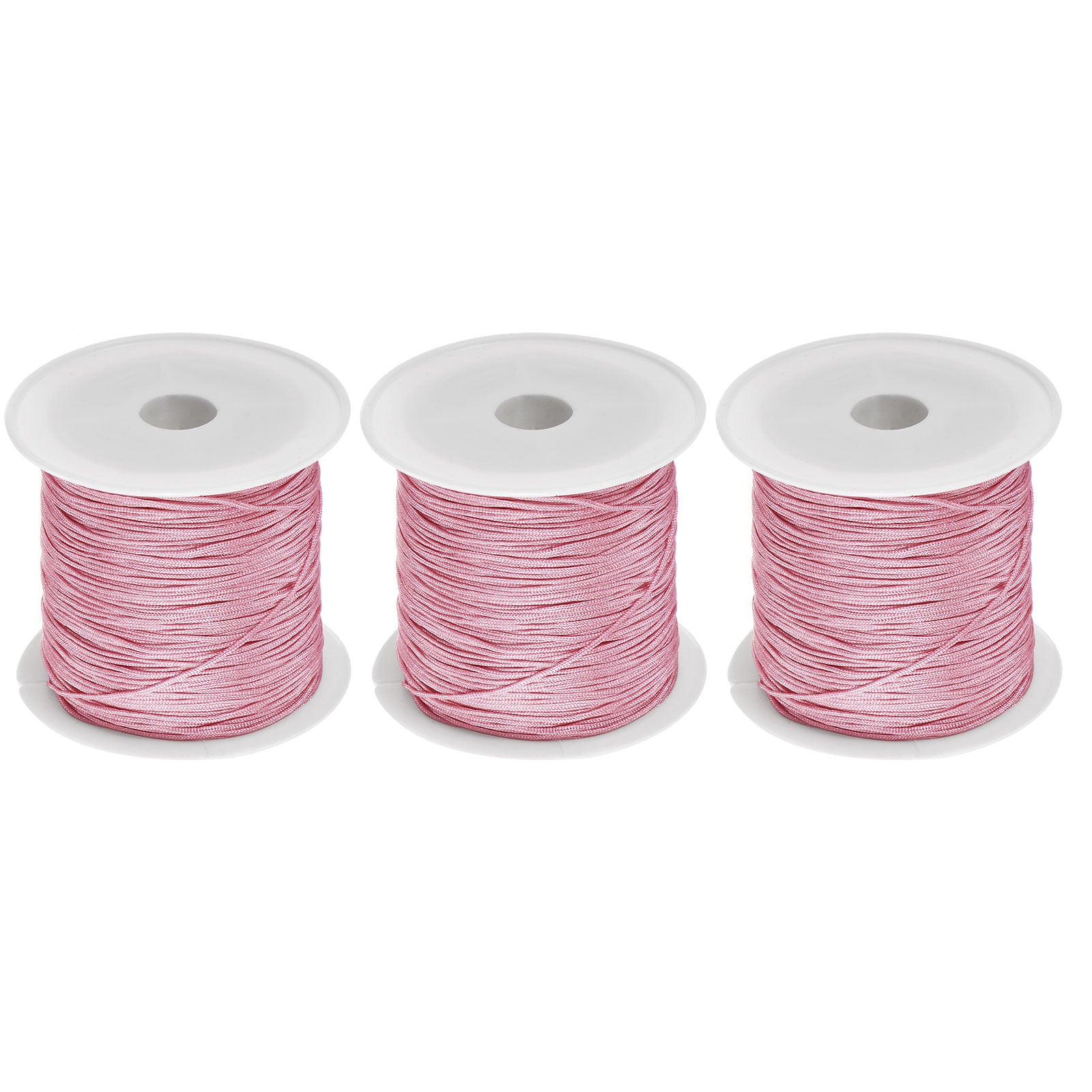 3 Rolls Nylon Bead Thread Knotting Cord 0.6mm 50 Yard Satin String ...