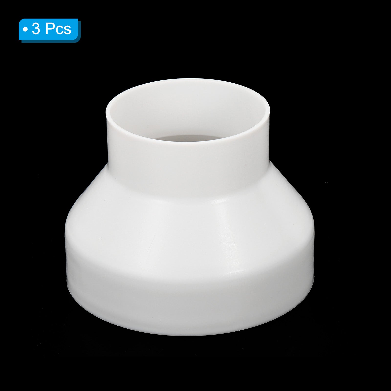 6" to 4" Duct Reducer, 3 Pack ABS Ducting Airflow Tube Increaser ...