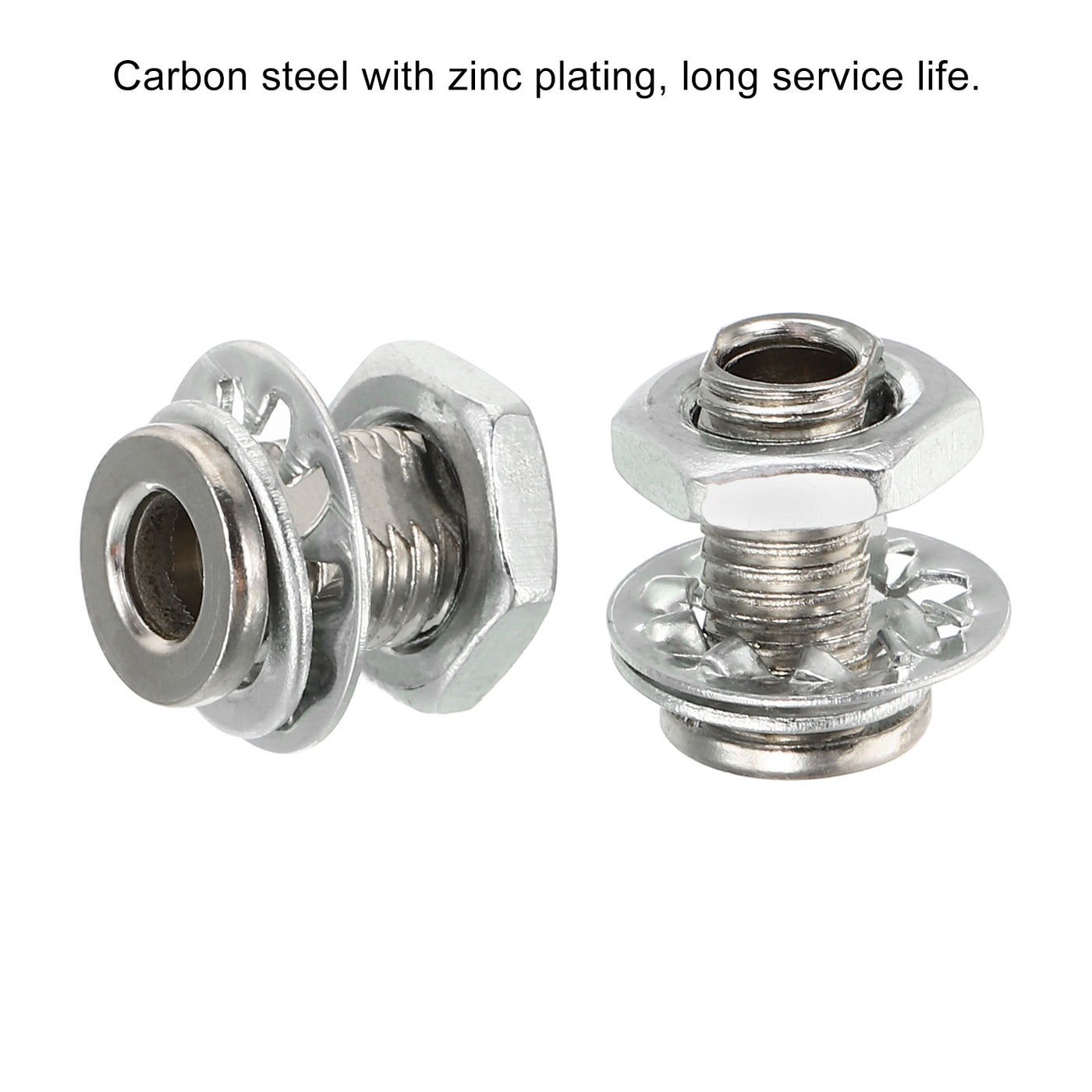 60Pieces M8x15mm Round Head Hollow Screw Bolts Through Hole Bolt Lamp ...