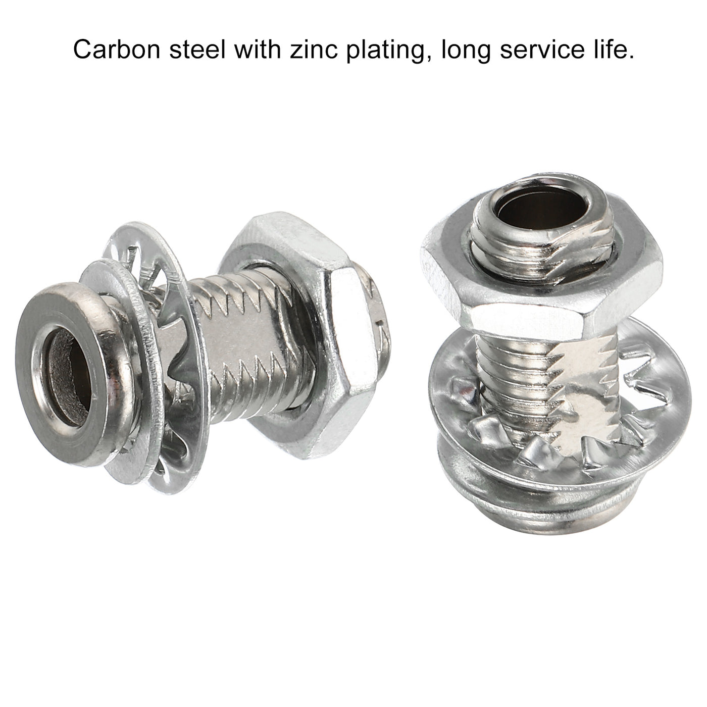 60Pieces M8x19mm Round Head Hollow Screw Bolts Through Hole Bolt Lamp ...