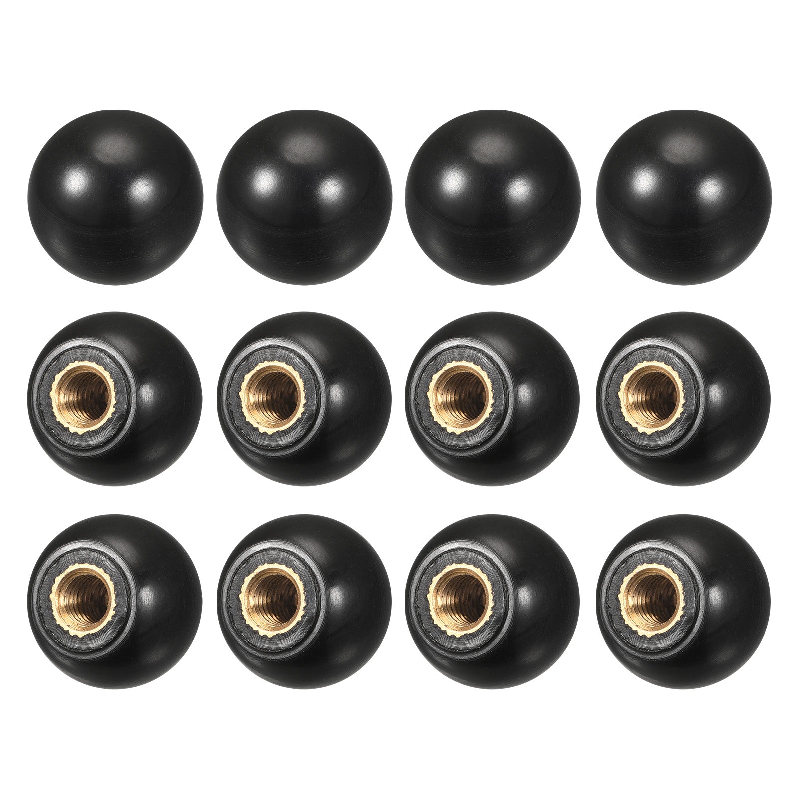Uxcell 12Pcs Threaded Ball Knobs, M5 Female Thread Thermoset Round Ball ...