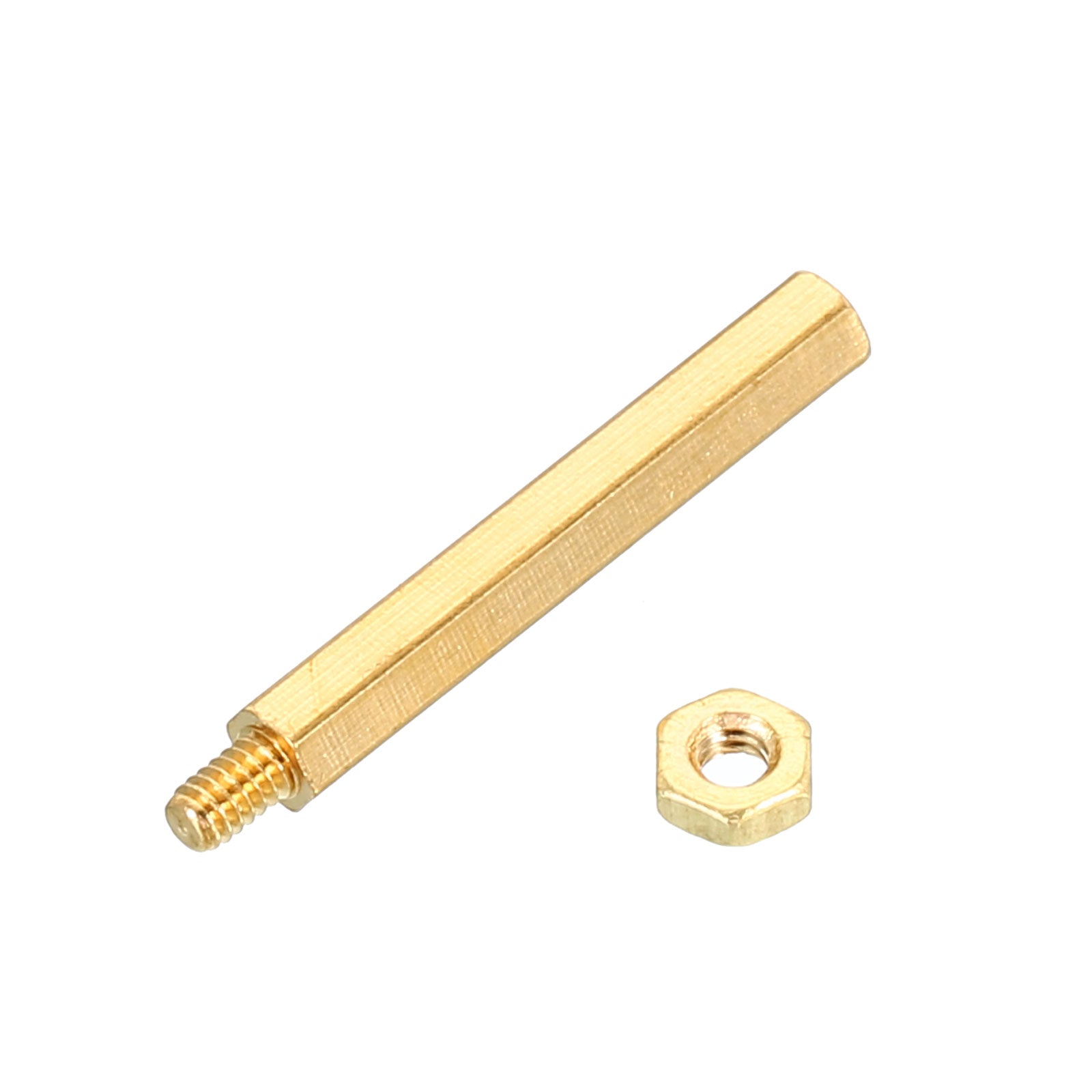 20mm+3mm M2 Standoff Screws 40 Pack Brass Hex PCB Standoffs Nuts Gold ...