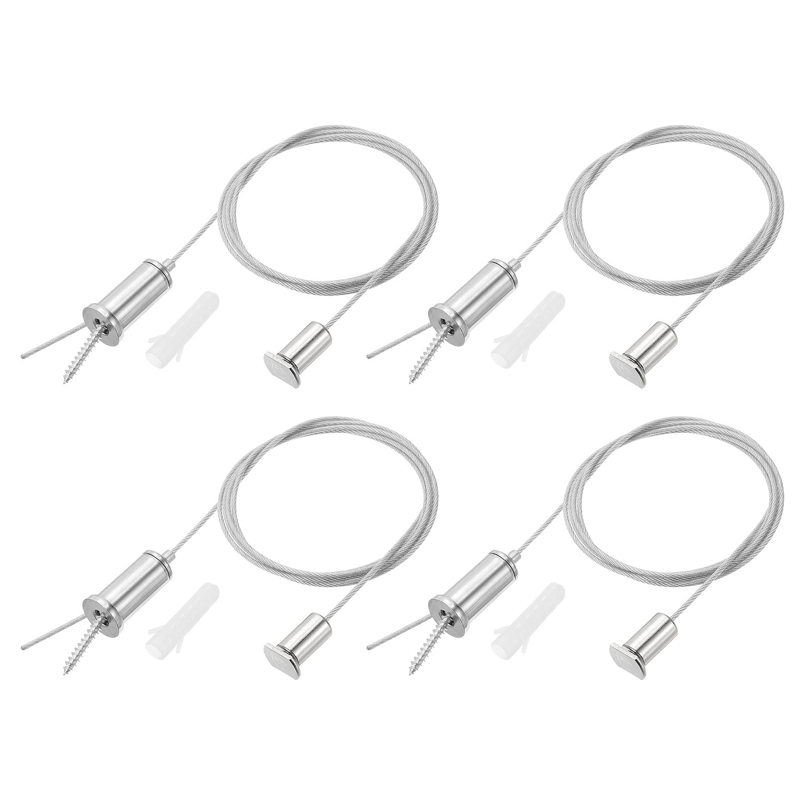 1m/3.3ft 4 Set Ceiling Hanging Wire Cable Kit with Slotted Round Nail ...