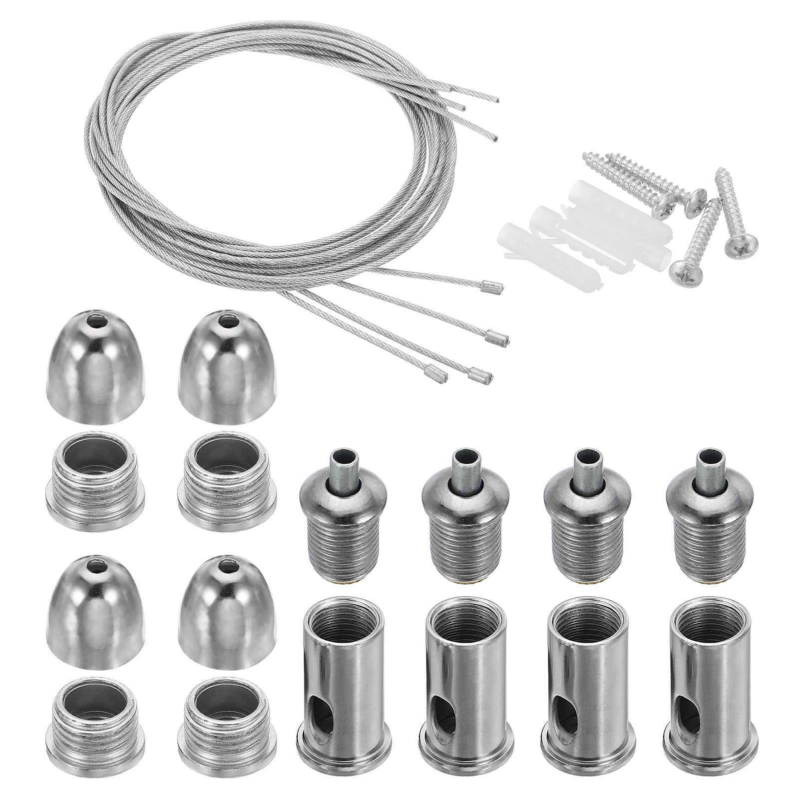 Ceiling Hanging Wire Cable Kit, 4 Set Lights Panel Steel Hanging Chains ...