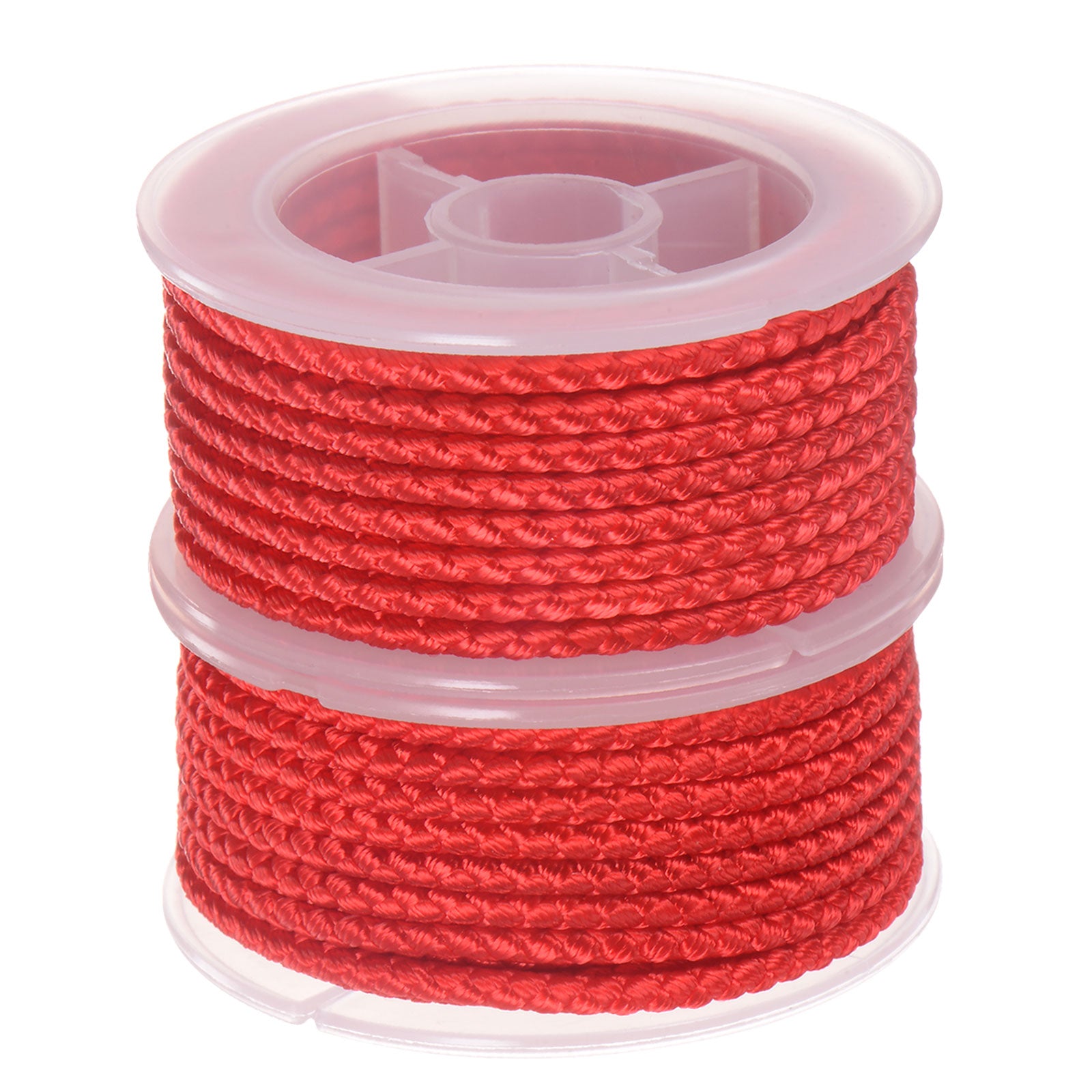 2pcs Nylon Thread Twine Beading Cord 3mm Braided String 4M/13 Feet, Red ...
