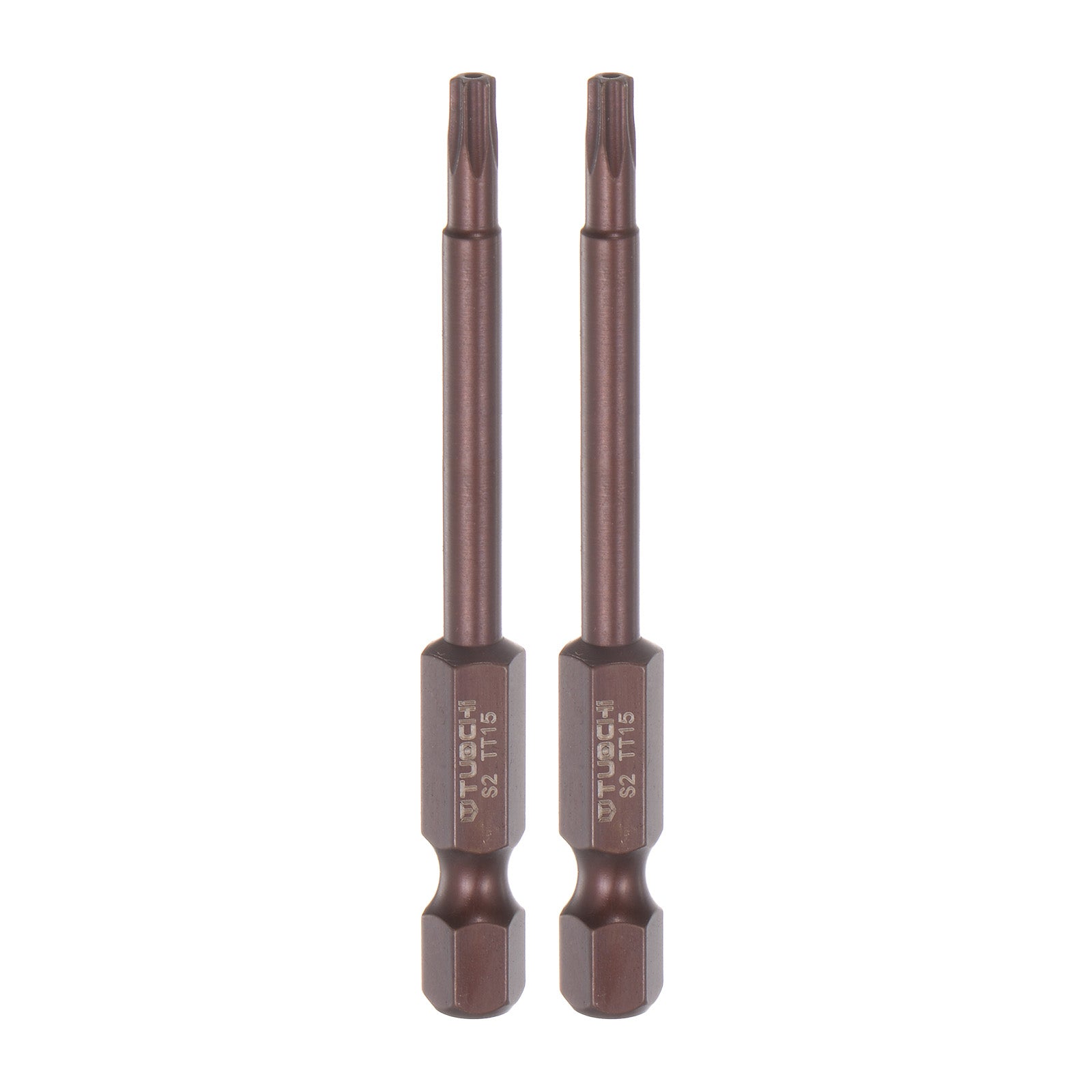 2pcs T15 Magnetic Security Torx Screwdriver Bit 1/4" Hex Shank 3 ...