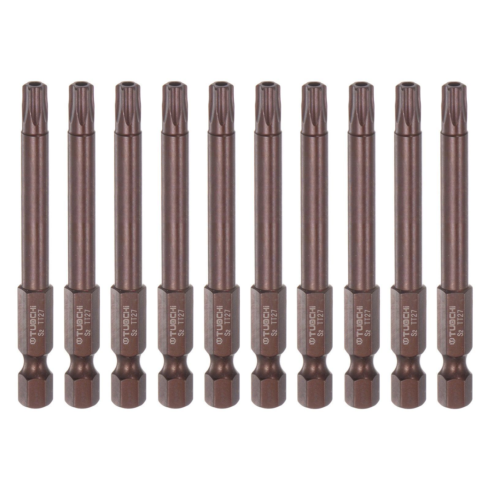 10pcs T27 Magnetic Security Torx Screwdriver Bit 1/4" Hex Shank 3 ...