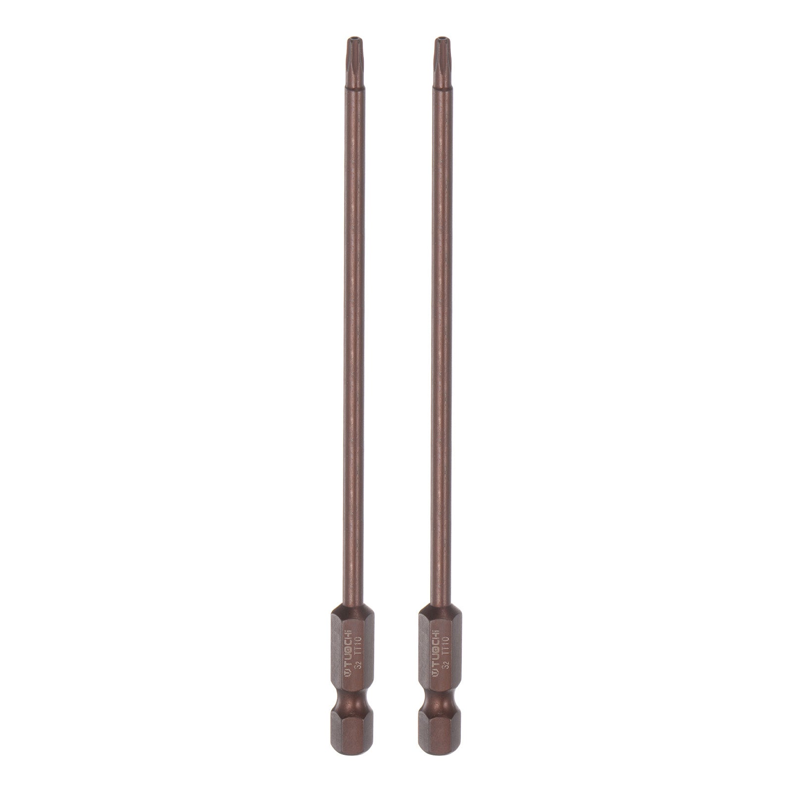 2pcs T10 Magnetic Security Torx Screwdriver Bit 1/4" Hex Shank 6 ...