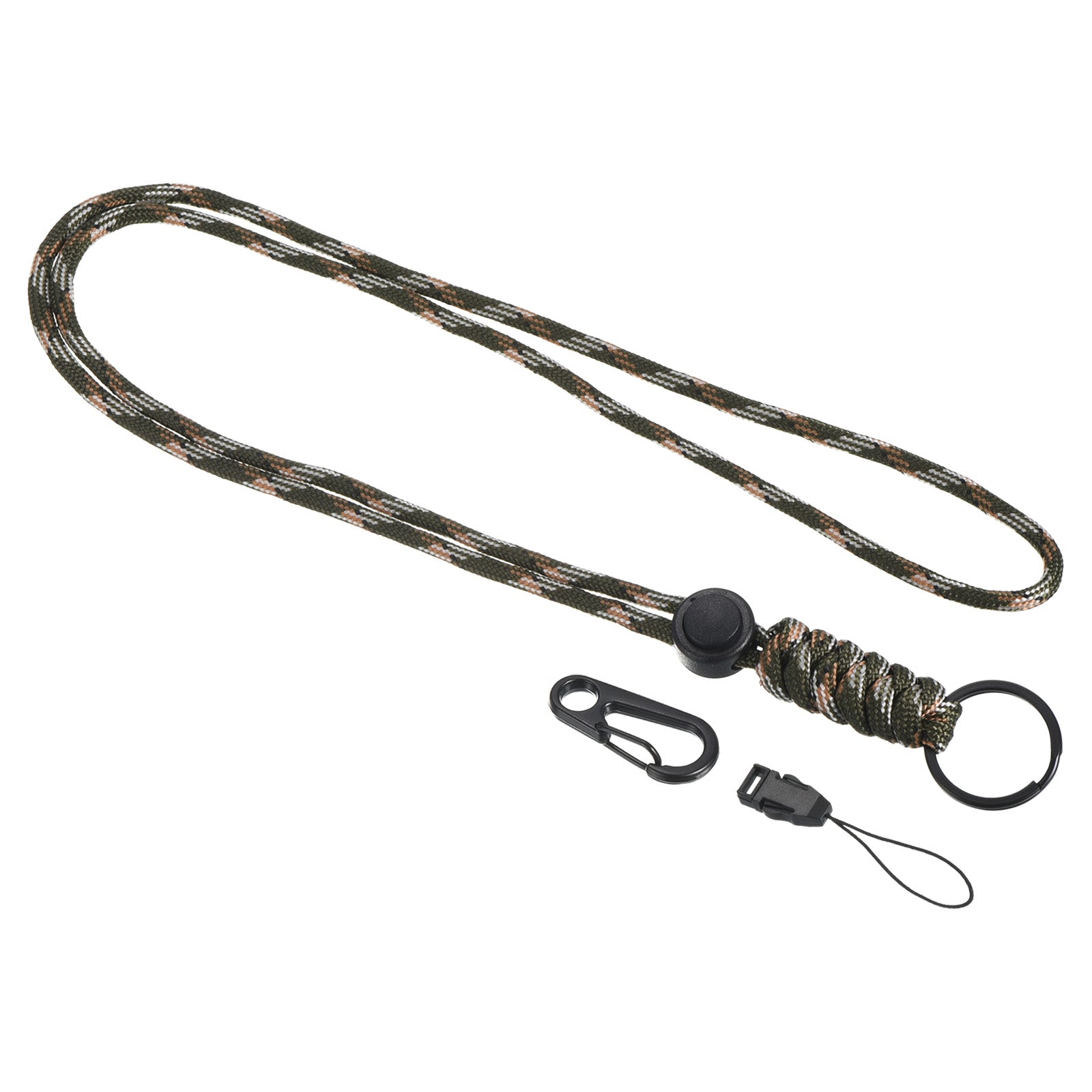 20" Paracord Lanyard Neck Keyring Cord Strap Badge Holder Camouflage ...