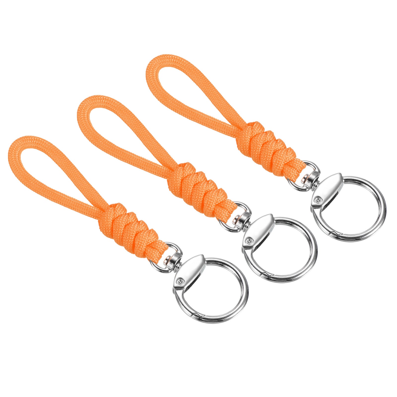 Paracord Lanyard with Clasp 5 Inch, 3 Pack Wrist Keychain Cord Metal ...