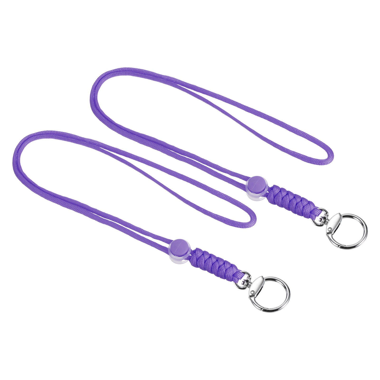 Paracord Lanyard with Clasp 19 Inch, 2 Pack Necklace Keychain Cord ...