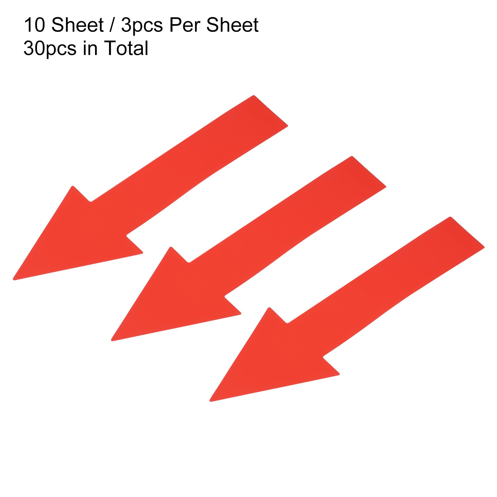 8x2" Arrow Sticker, 10Set / 30Pieces Directional Sign PVC Adhesive ...