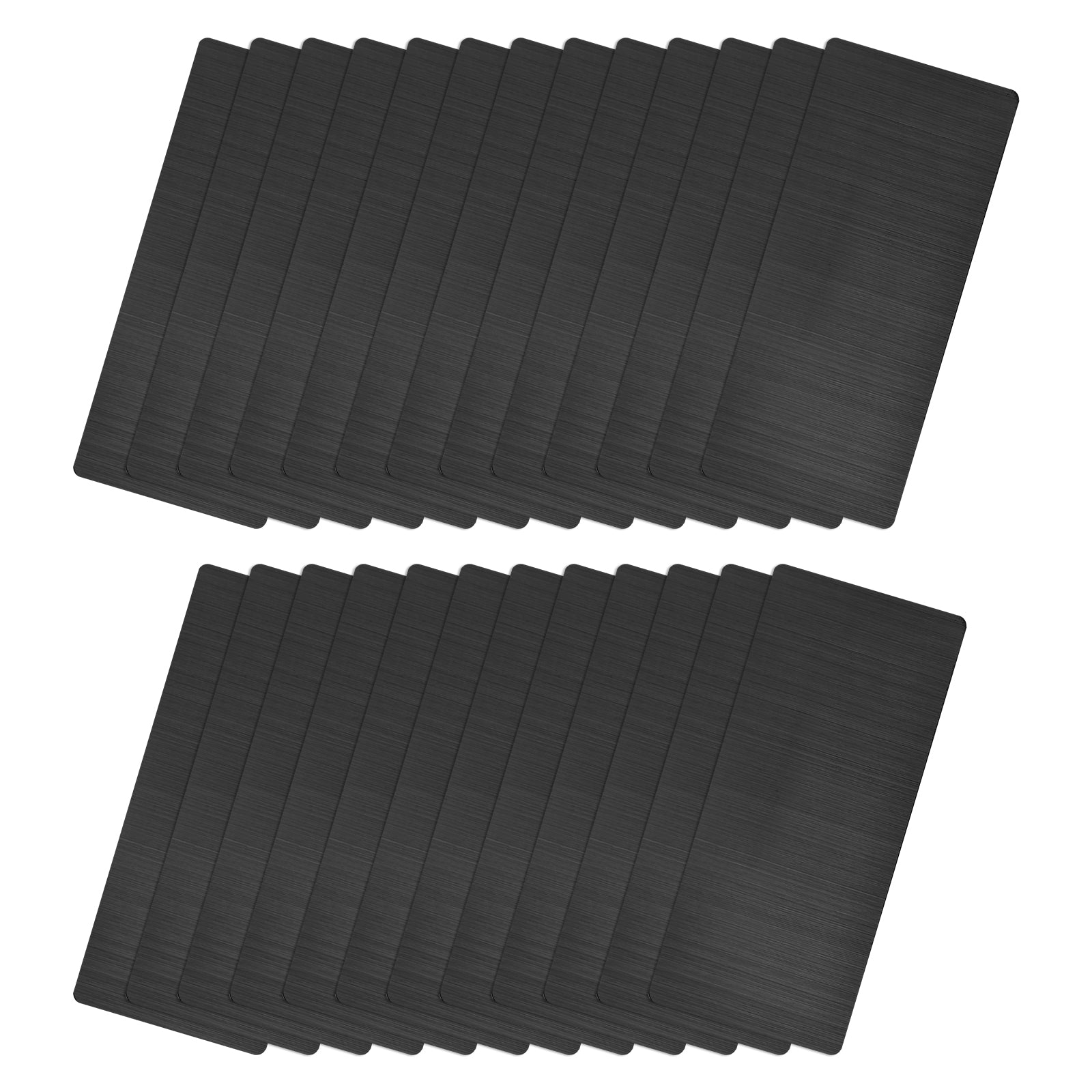 Uxcell 50x22x0.4mm Brushed 201 Stainless Steel Blank Metal Card Dark ...