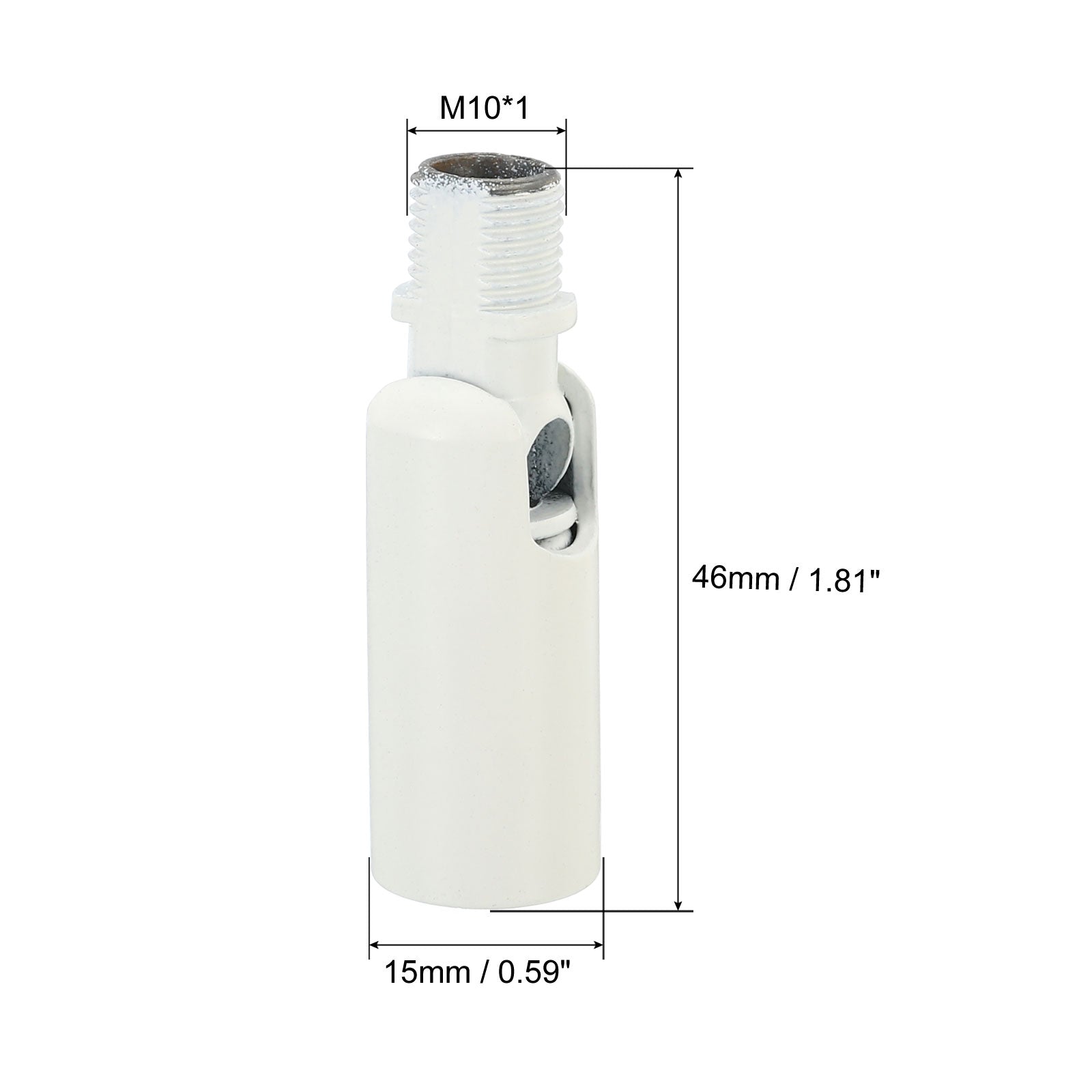 180 Degree Sloped Ceiling Light Adapter, 3 Pack M10 Thread White ...