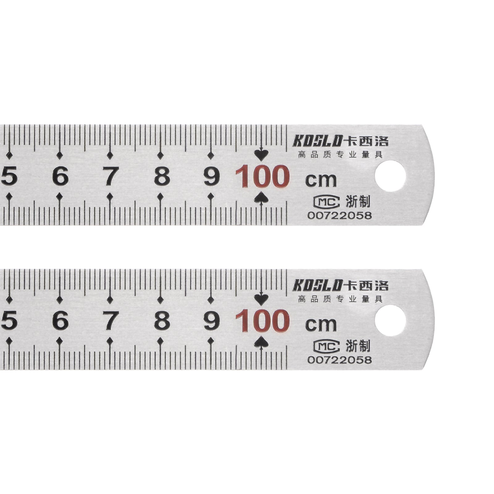 2pcs Stainless Steel Ruler, 40" Metal Rulers 0.75" Wide Metric ...