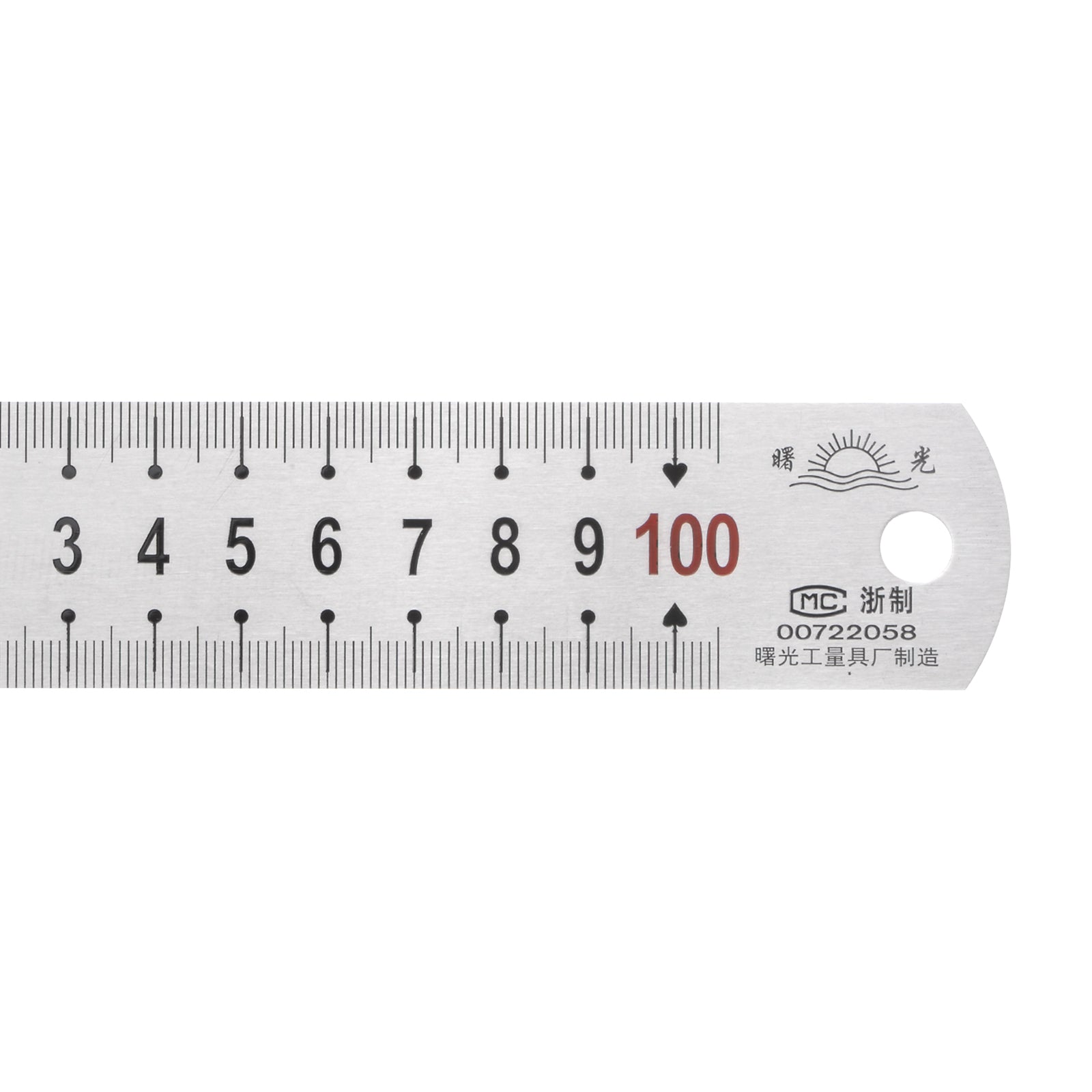 Stainless Steel Ruler 40-inch/100cm Metal Rulers 1.3" Wide, Inch and ...