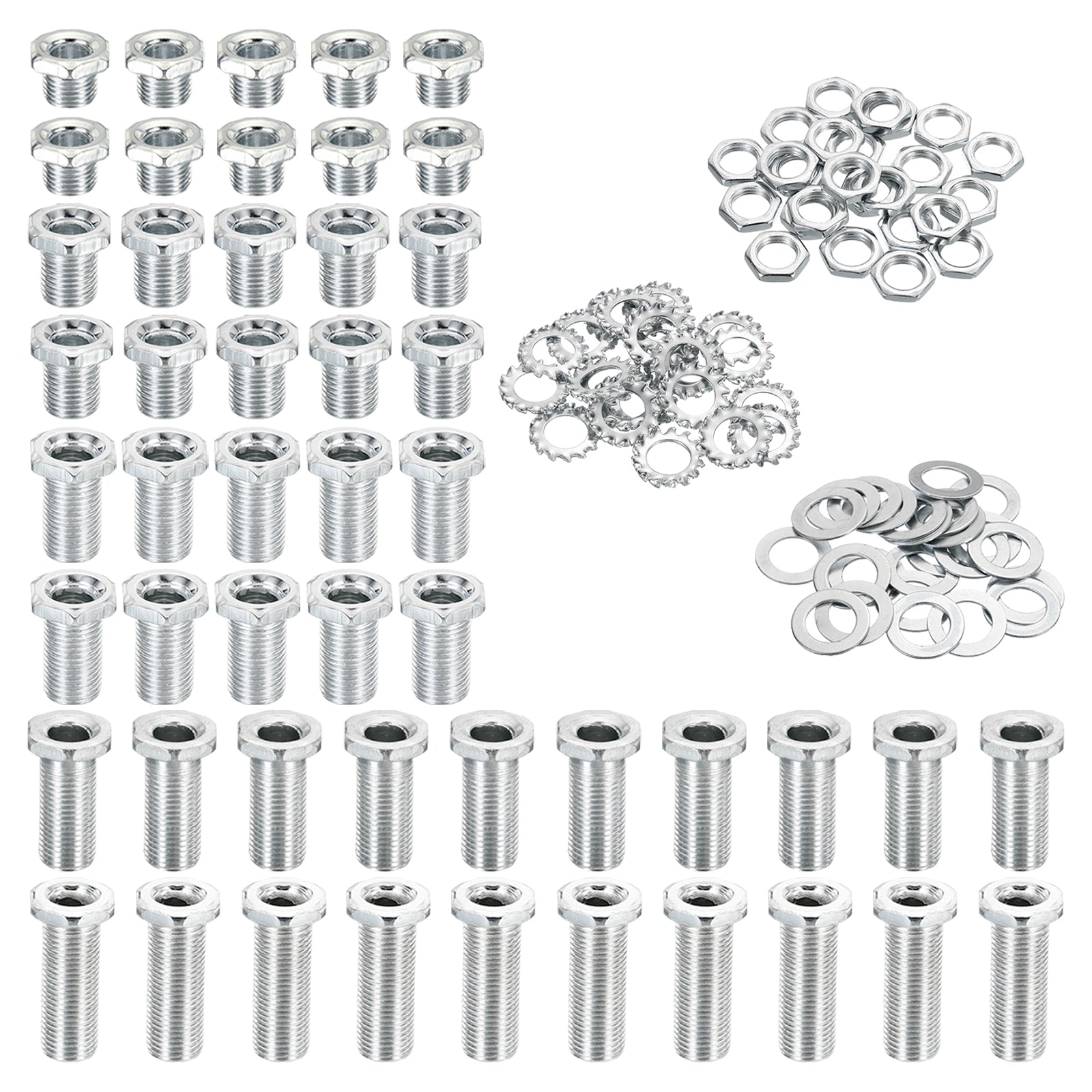 M10 Hex Hollow Screw Bolts, 4 in 1 / 200Pieces Through Hole Bolt ...