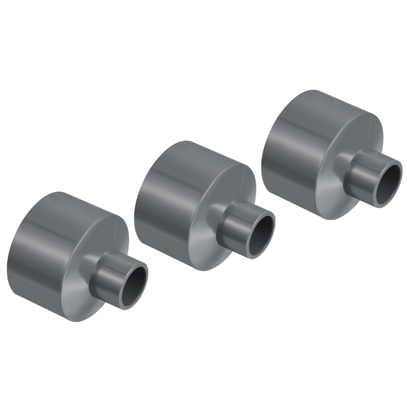 PVC Reducer Pipe Fitting 50x20mm, 3 Pack Straight Coupling Adapter ...