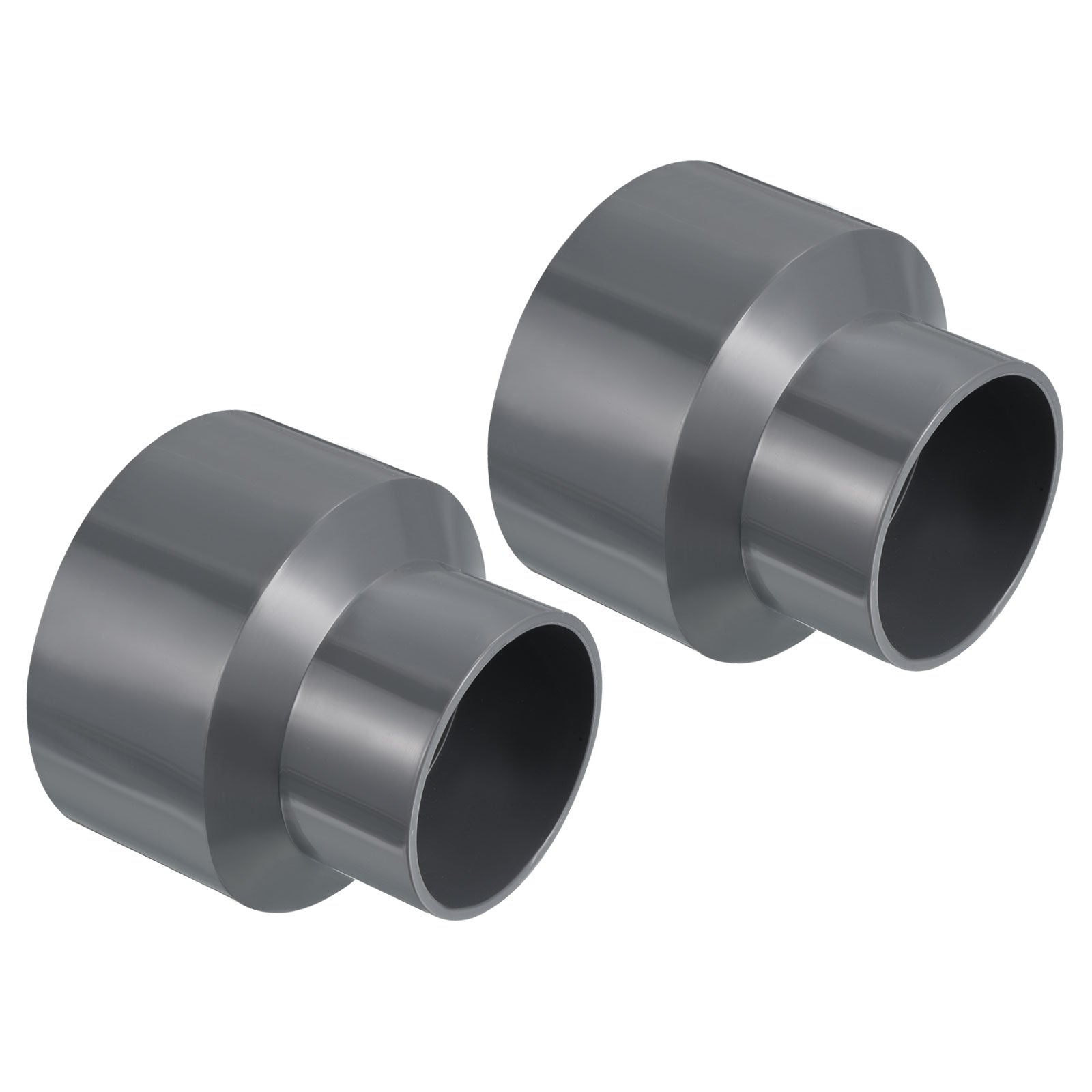 PVC Reducer Pipe Fitting 110x75mm, 2 Pack Straight Coupling Adapter ...