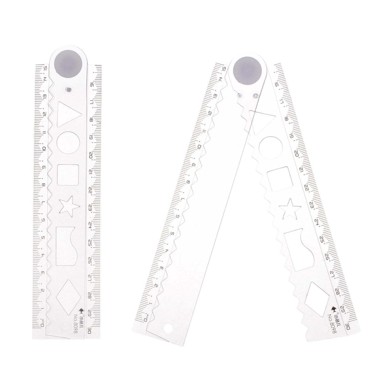 2pcs Unbreakable Clear Rulers 30cm PVC Folding Flexible Ruler ...