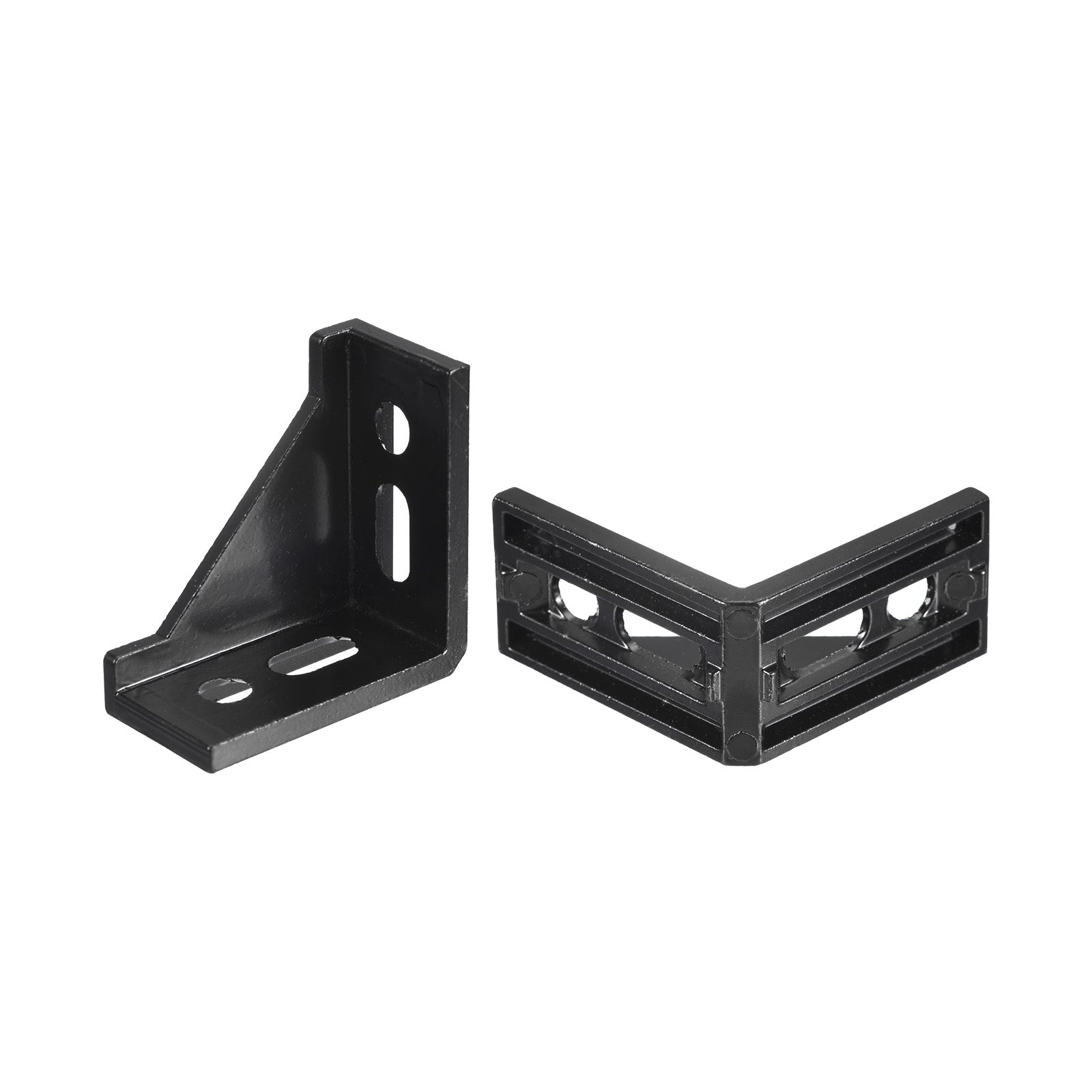 Uxcell 4Set 3060 Inside Corner Bracket Gusset Kits 58x58x29mm - Black ...