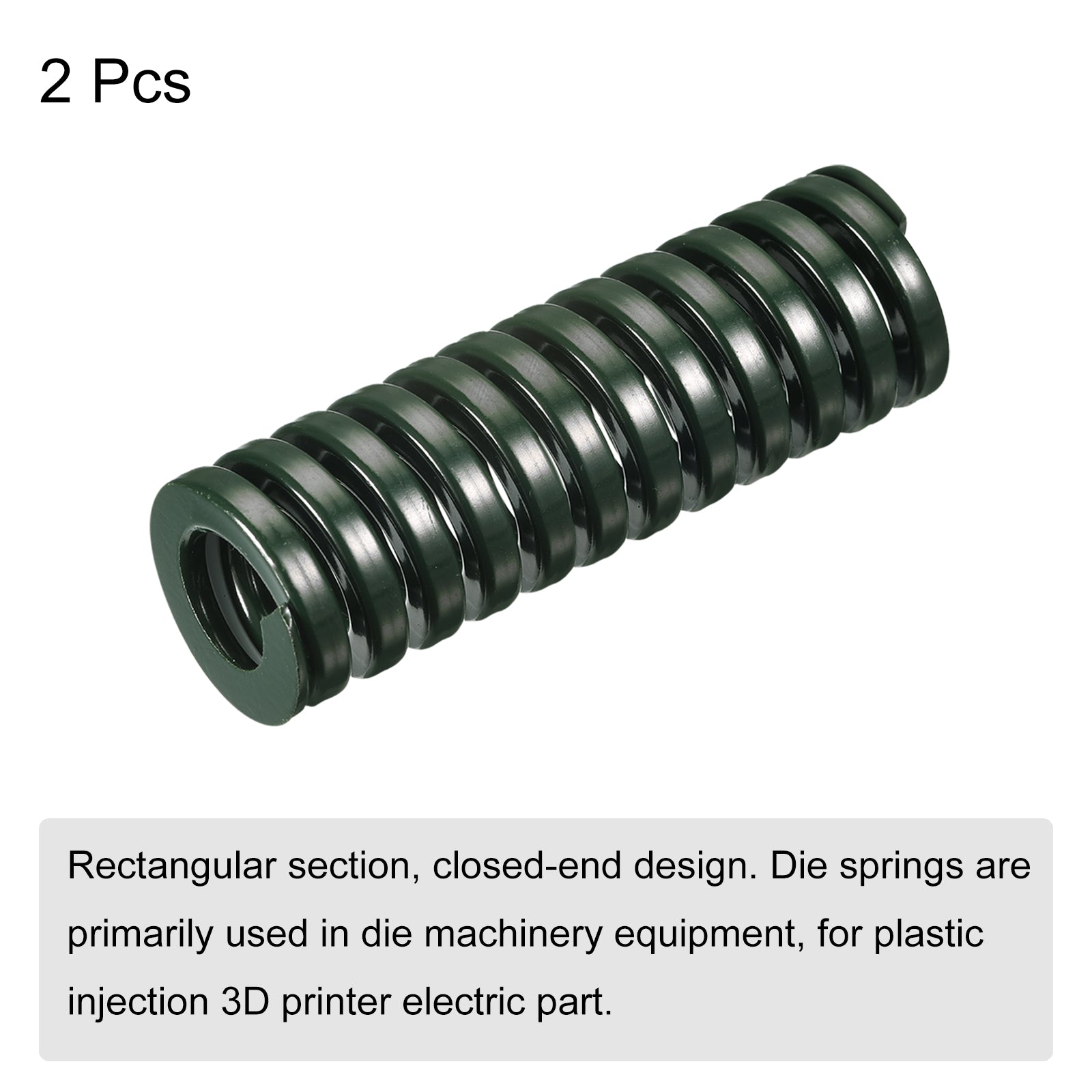 Uxcell 3D Printer Die Spring, 2pcs 25mm OD 75mm Long Spiral Stamping ...