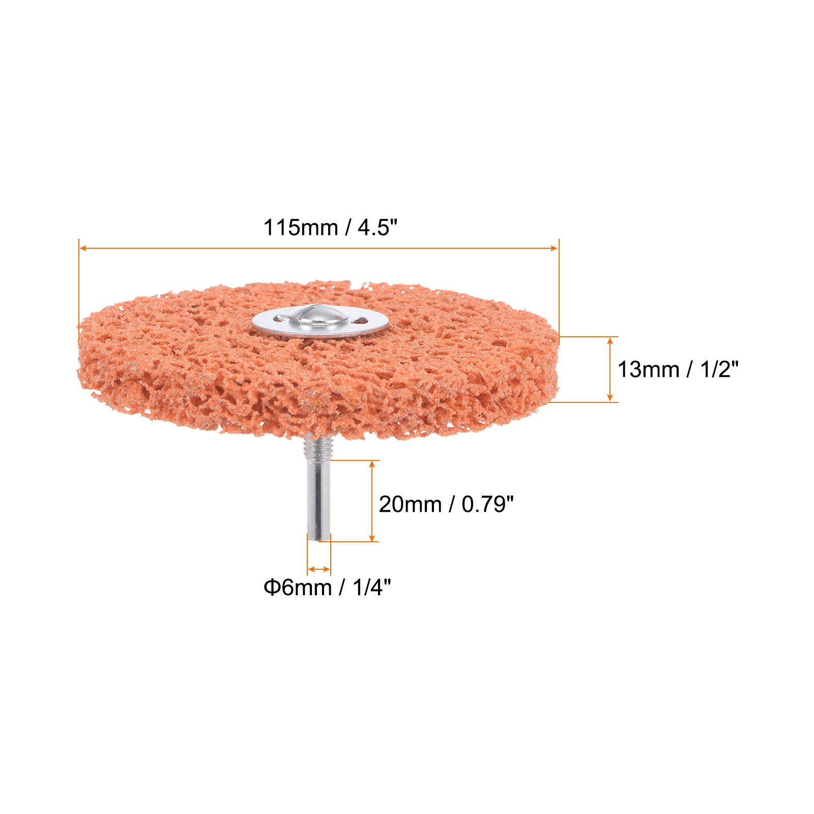 Strip Wheel Stripping Wheels 4.5"x1/2"x1/4" Shaft for Angle Grinder ...